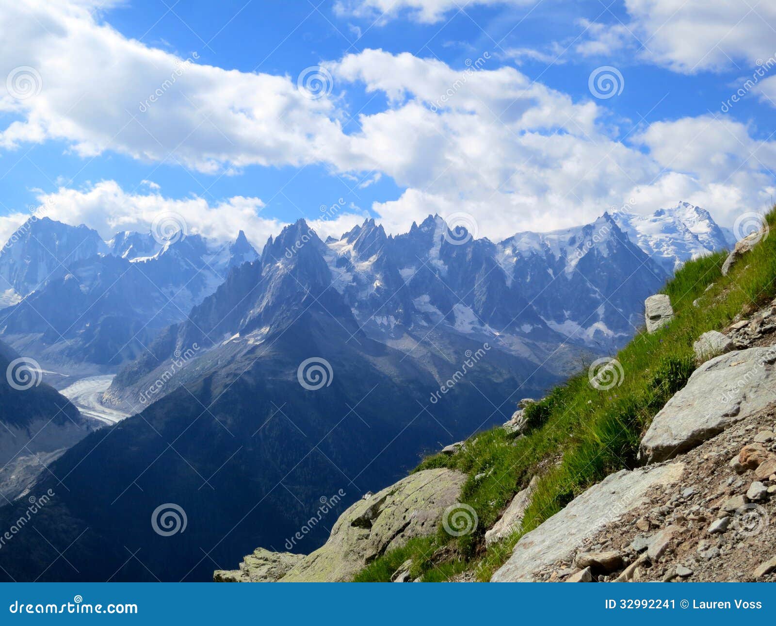 Chamonix in Summer, French Alps Stock Image - Image of landscape, grand ...