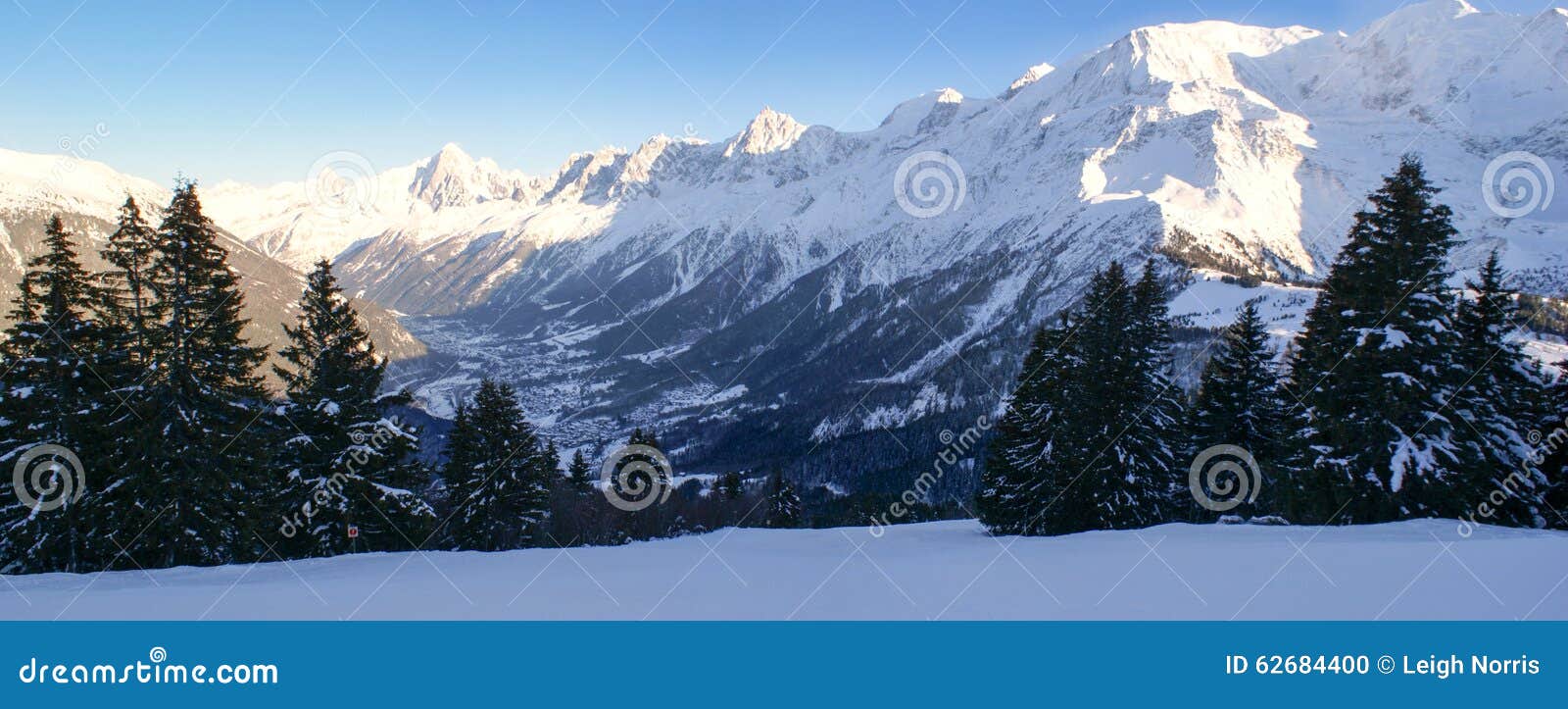 The Chamonix Valley stock photo. Image of travel, valley - 62684400