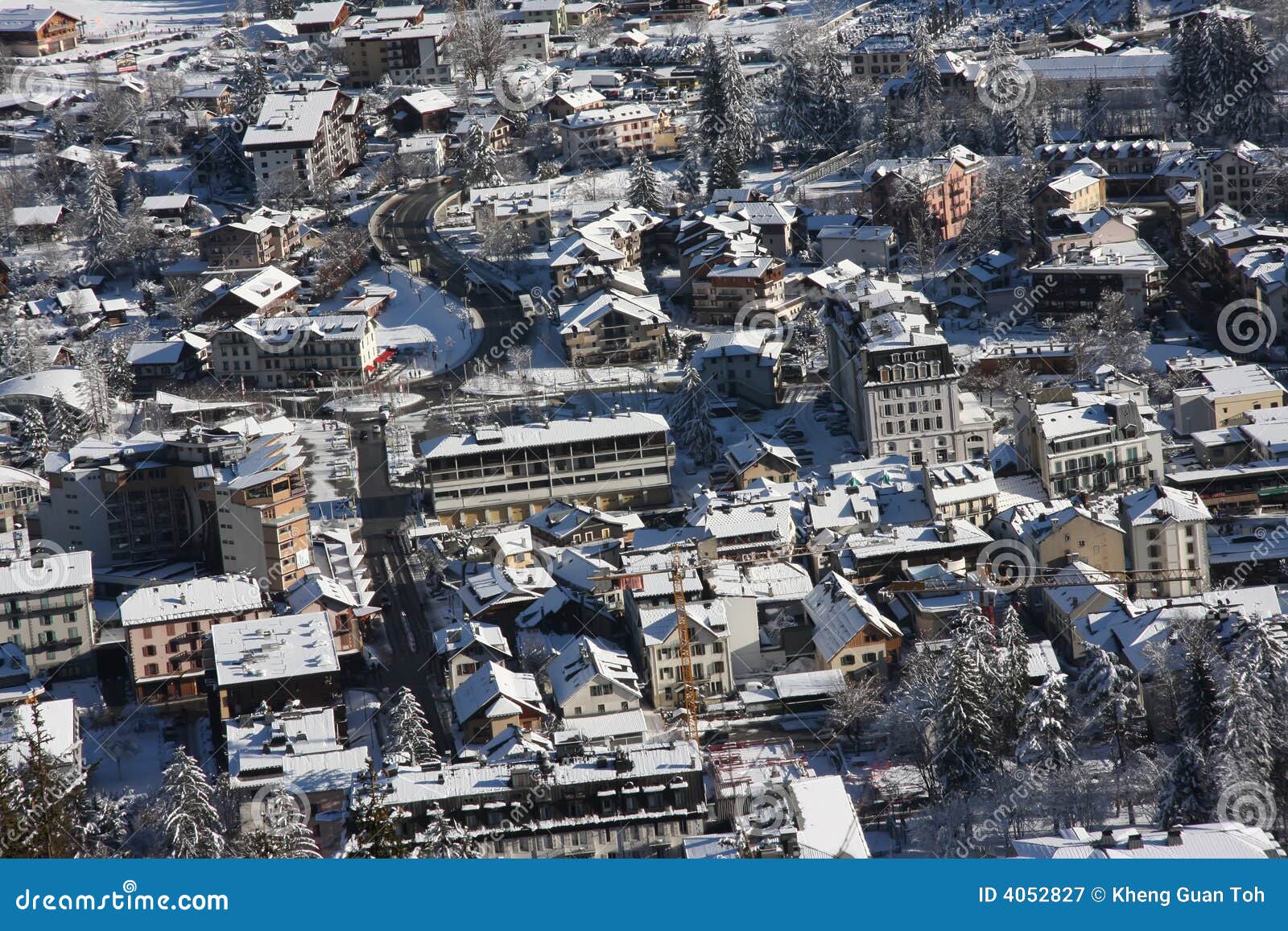Chamonix in winter stock image. Image of wintry, snowy - 4052827