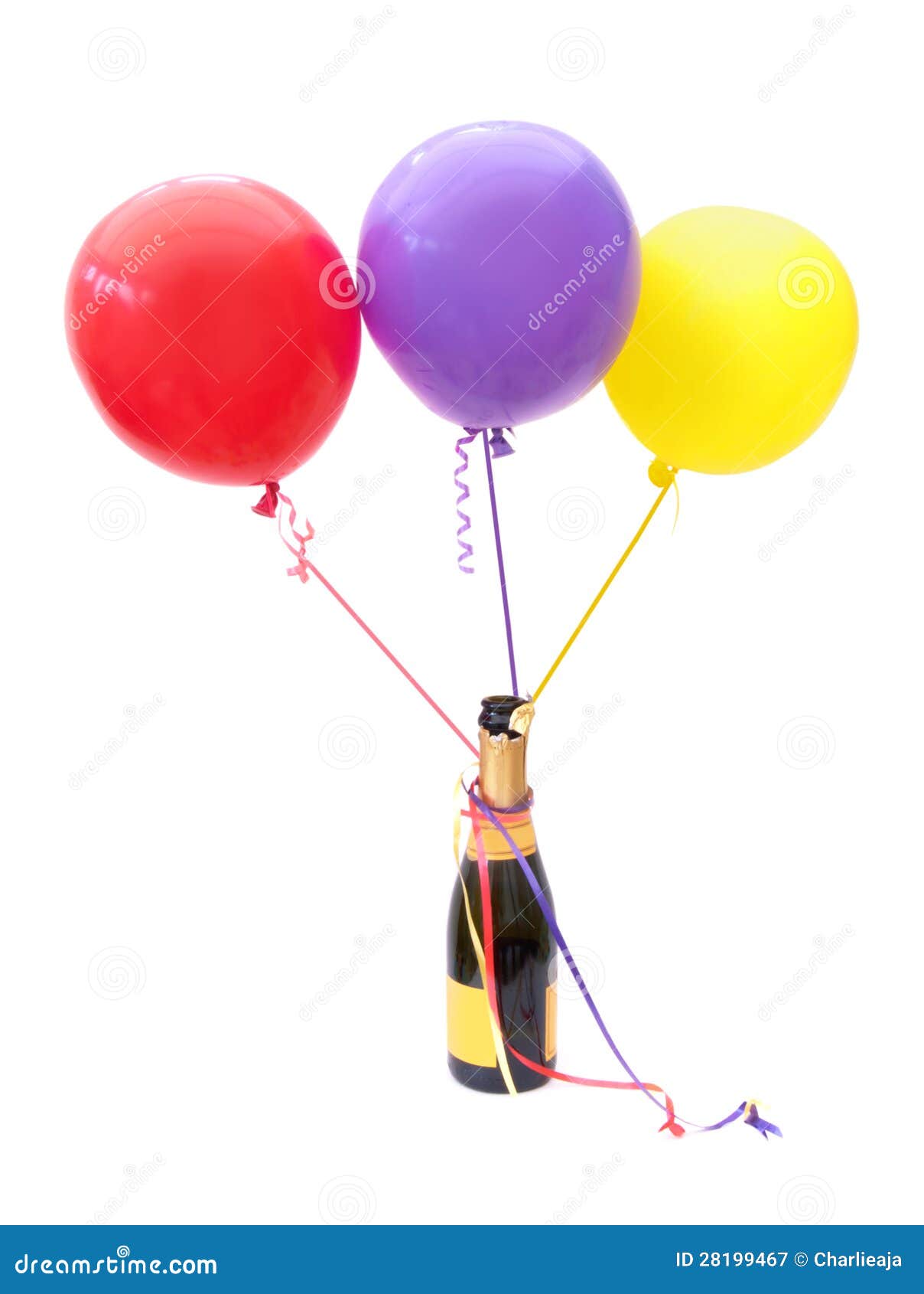 Champagne and balloons stock image. Image of ballloon - 28199467