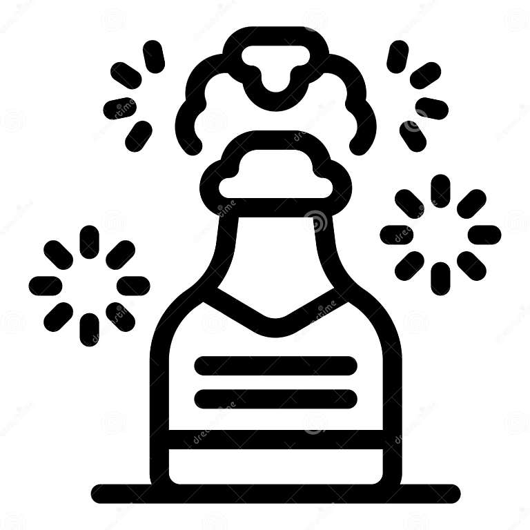 Champagne Bottle Exploding with Cork Popping and Sparkling Wine ...