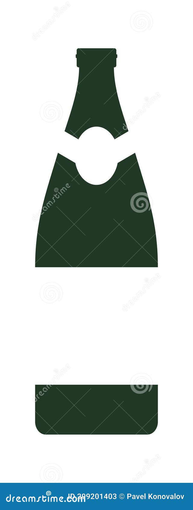 Champagne Bottle Icon stock illustration. Illustration of vector ...