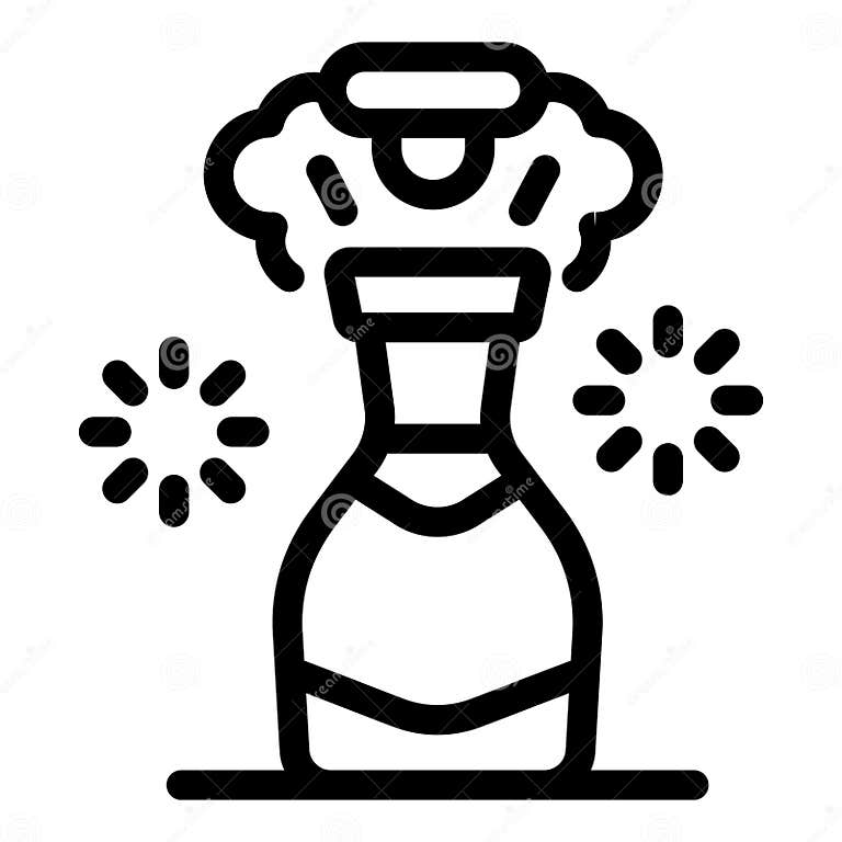 Champagne Bottle Popping Cork with Festive Exploding Effect Stock ...