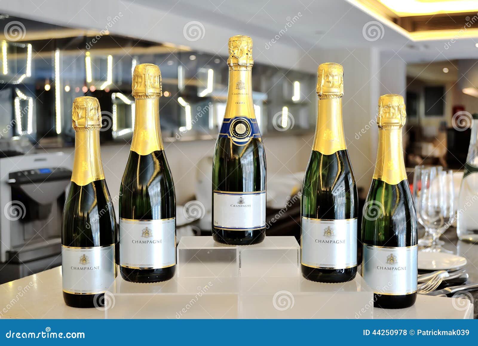 Champagne bottles editorial stock photo. Image of gold - 44250978