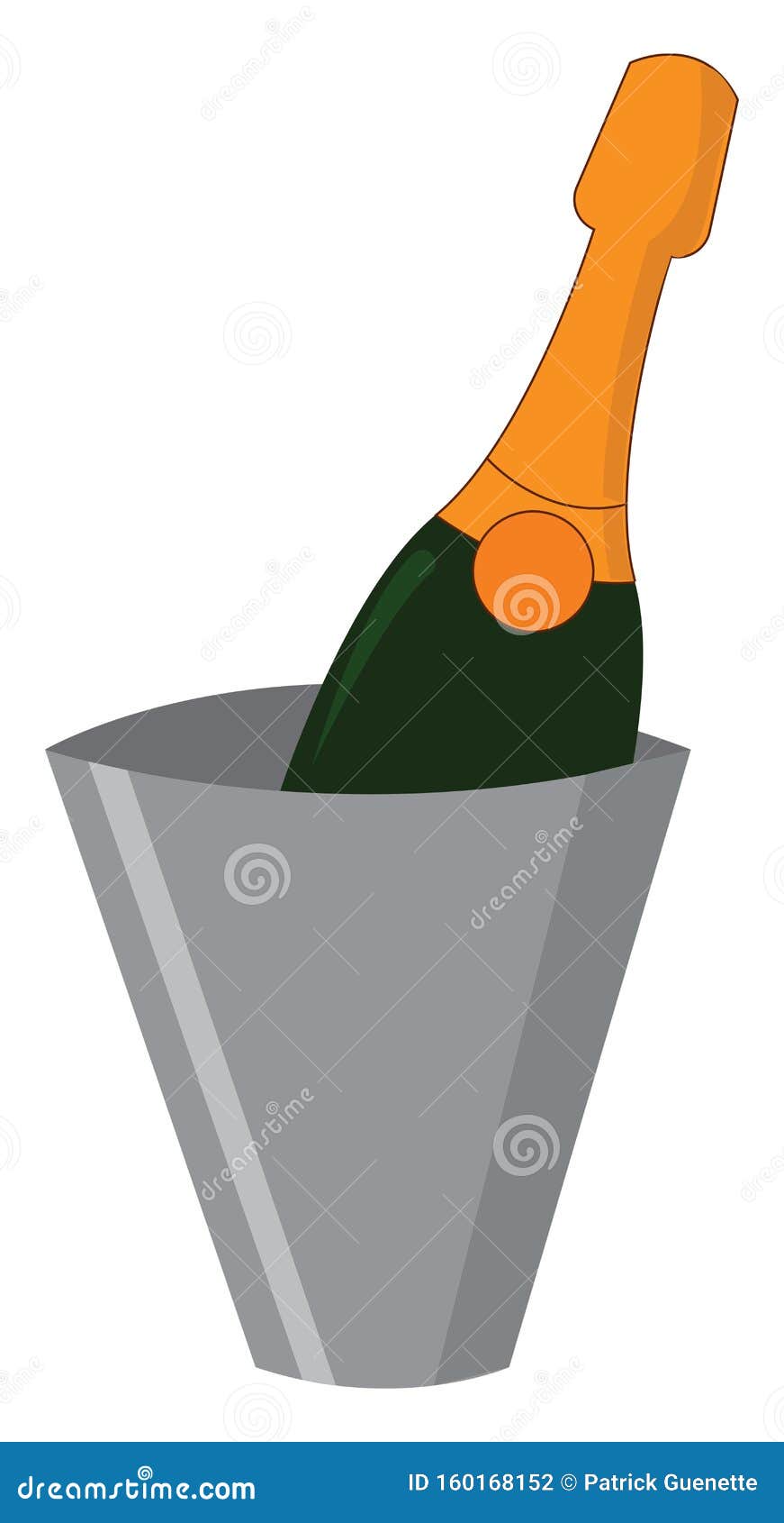 Champagne in a Bucket, Vector or Color Illustration Stock Vector ...
