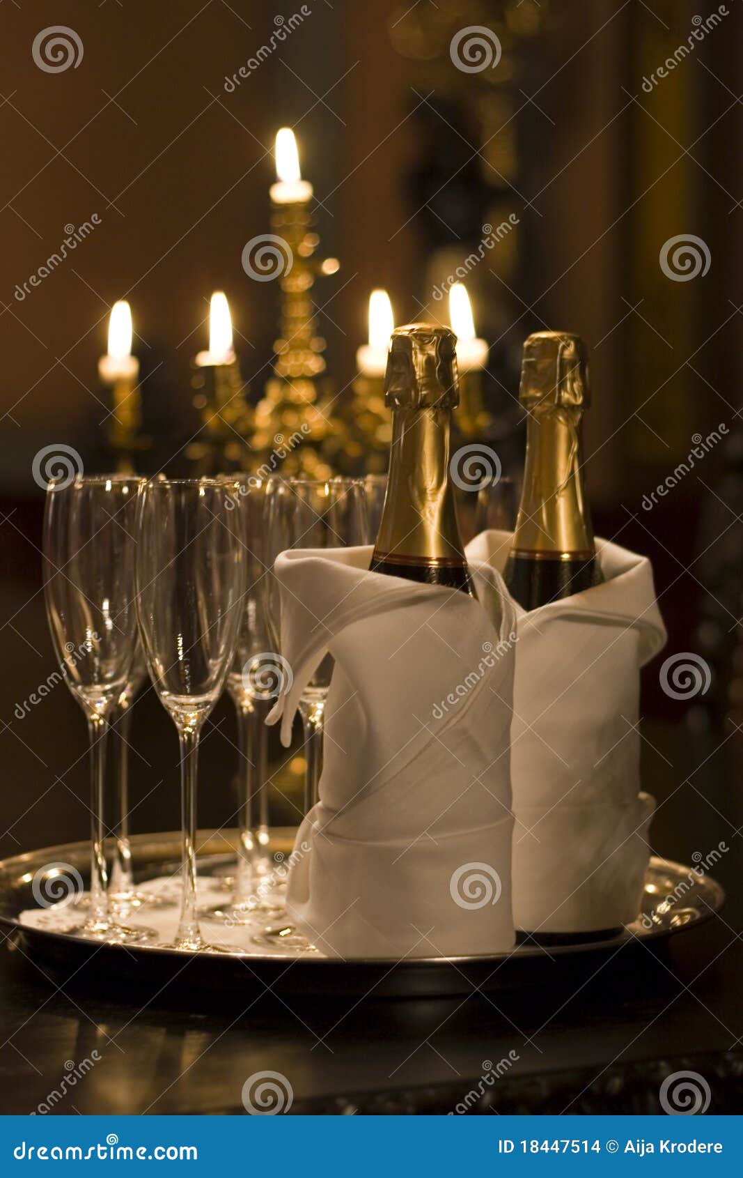 Champagne in candlelight stock photo. Image of bubbles - 18447514