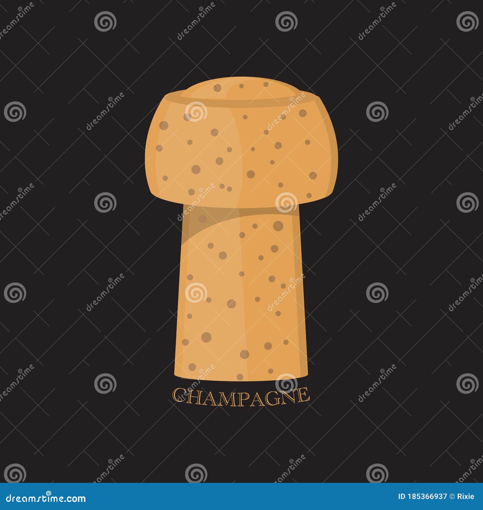 Champagne Cork Isolated on Black Background Editorial Photography ...