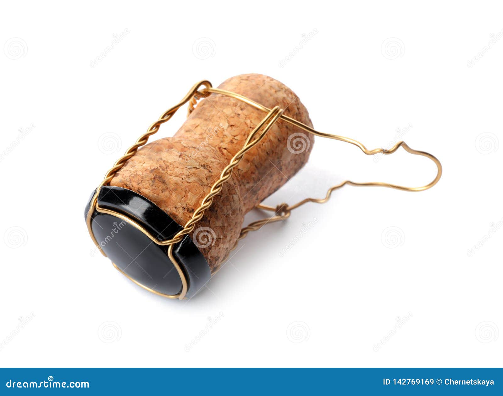 Champagne Cork with Wire Cage Isolated Stock Image - Image of birthday ...