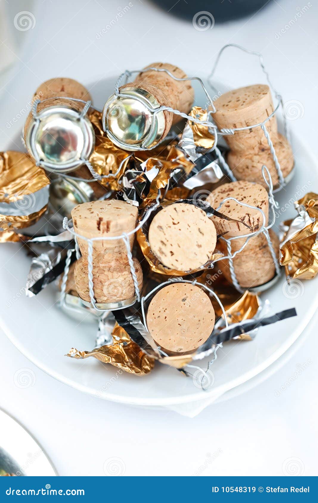 Champagne corks stock image. Image of waste, topview - 10548319