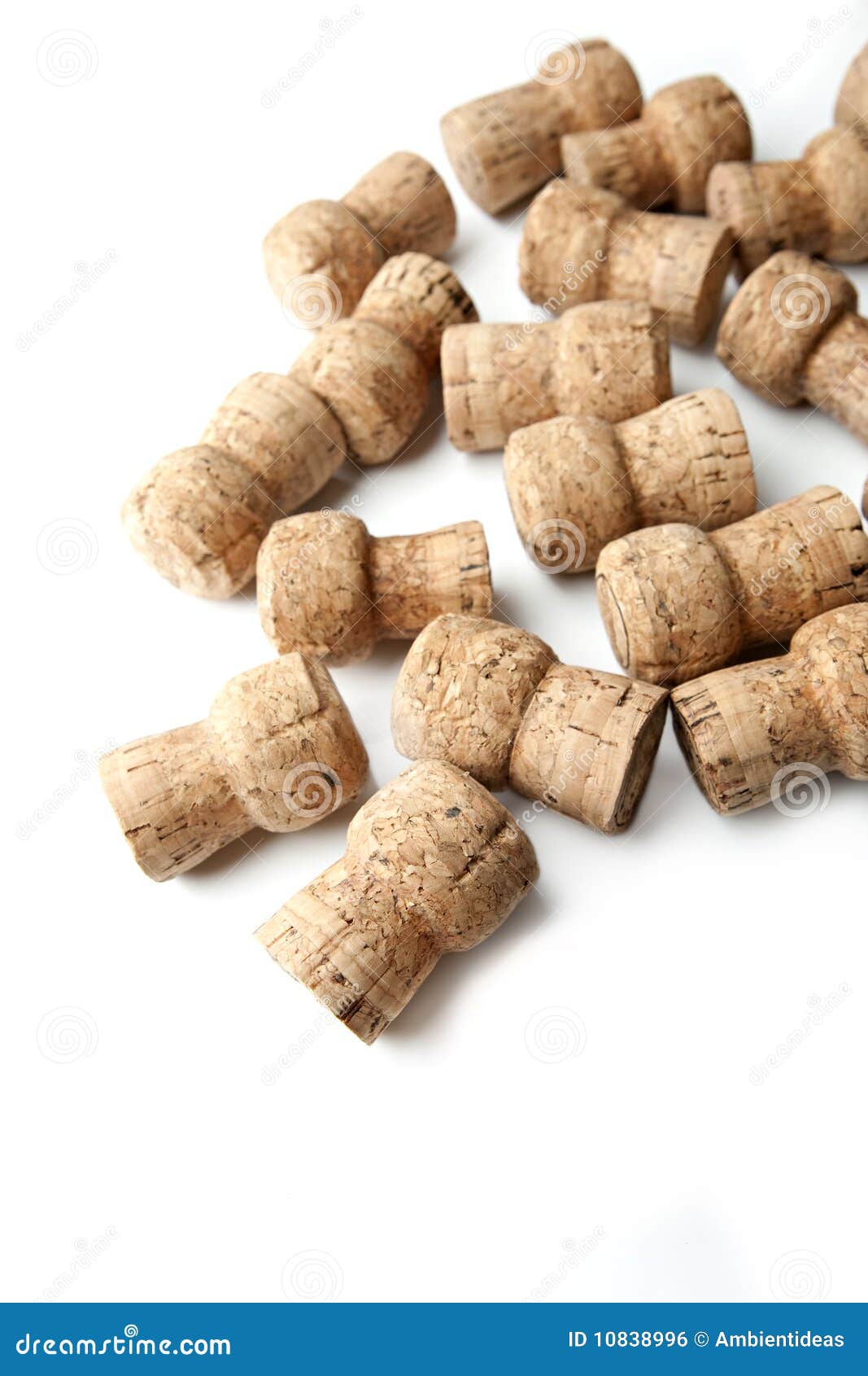 Champagne Corks Isolated on White Stock Photo - Image of wood, object ...