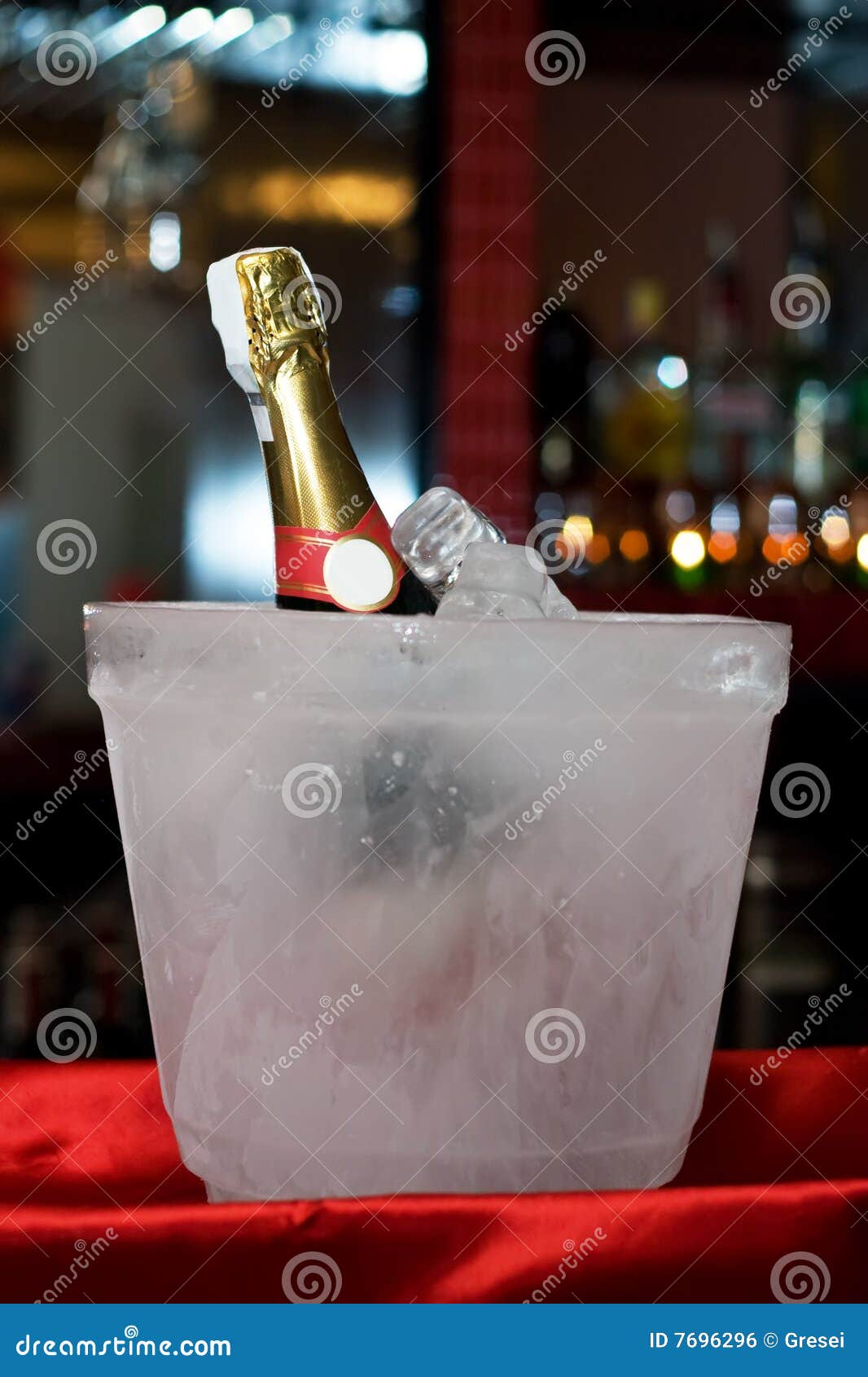 Champagne encased in ice stock photo. Image of bubbly - 7696296