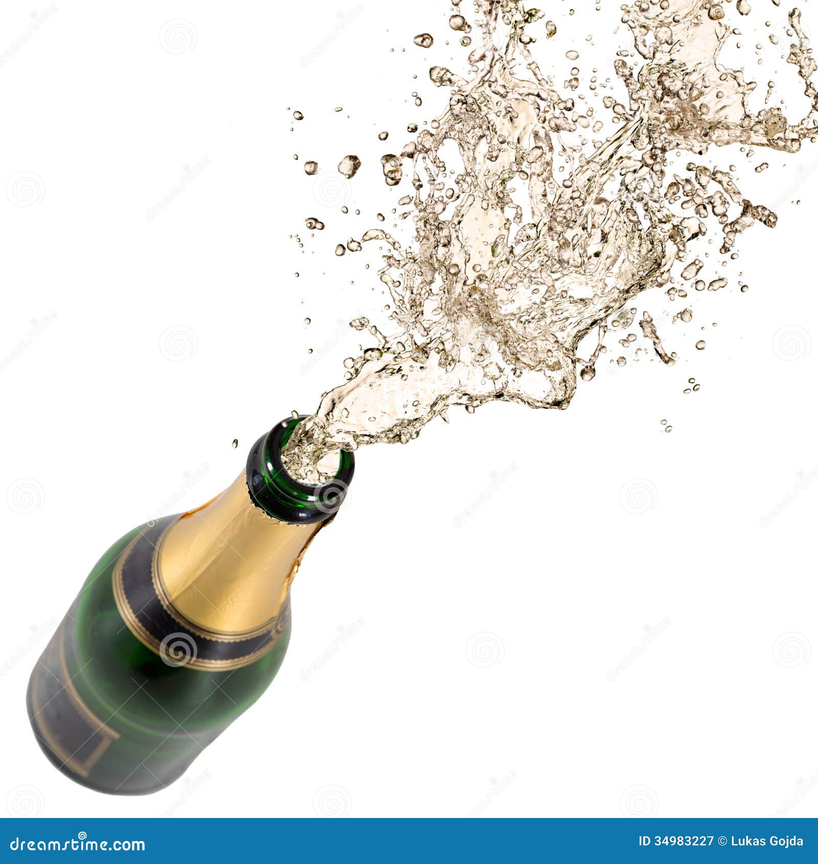 Champagne-Explosion stockbild. Bild von sprühen, luftblasen - 34983227