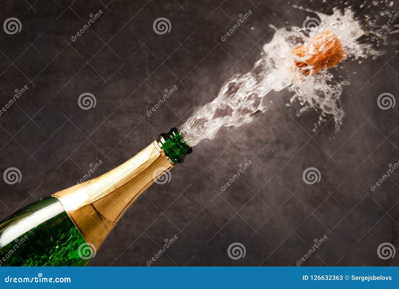 Champagne Explosion - Celebration New Year Stock Image - Image of ...