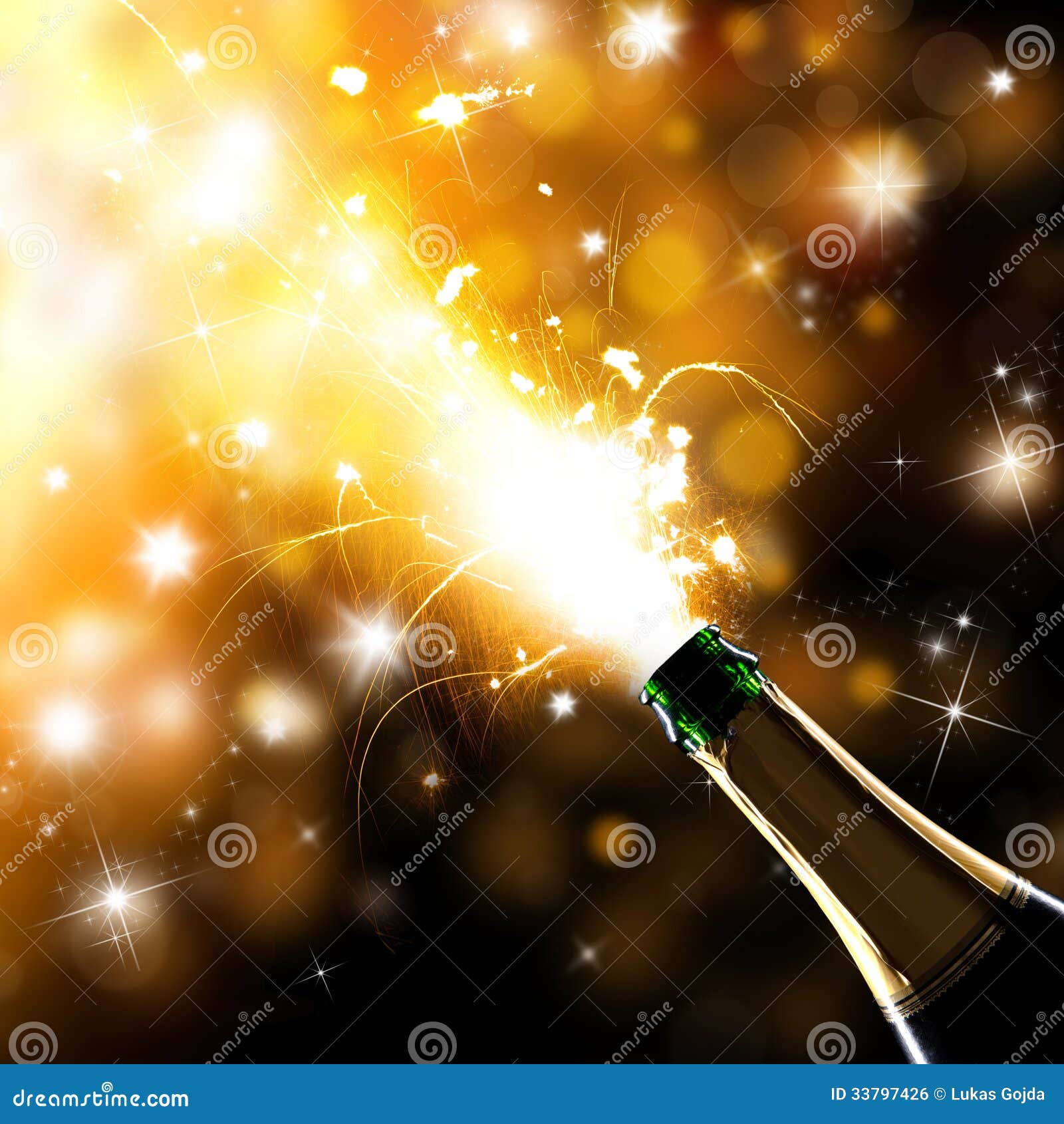 Champagne explosion stock photo. Image of fizz, bottle - 33797426