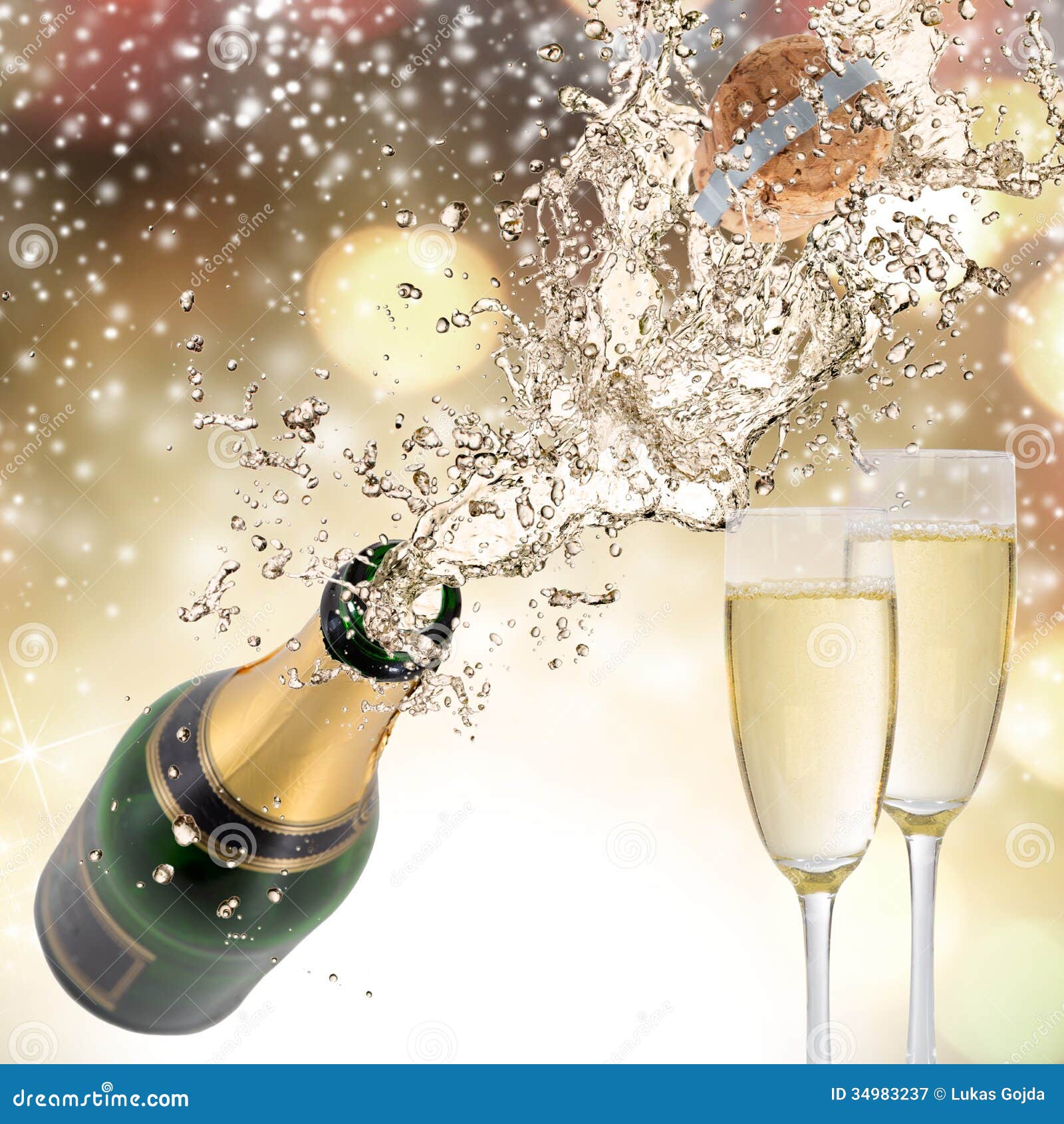 Champagne explosion stock image. Image of explosion, drinks - 34983237