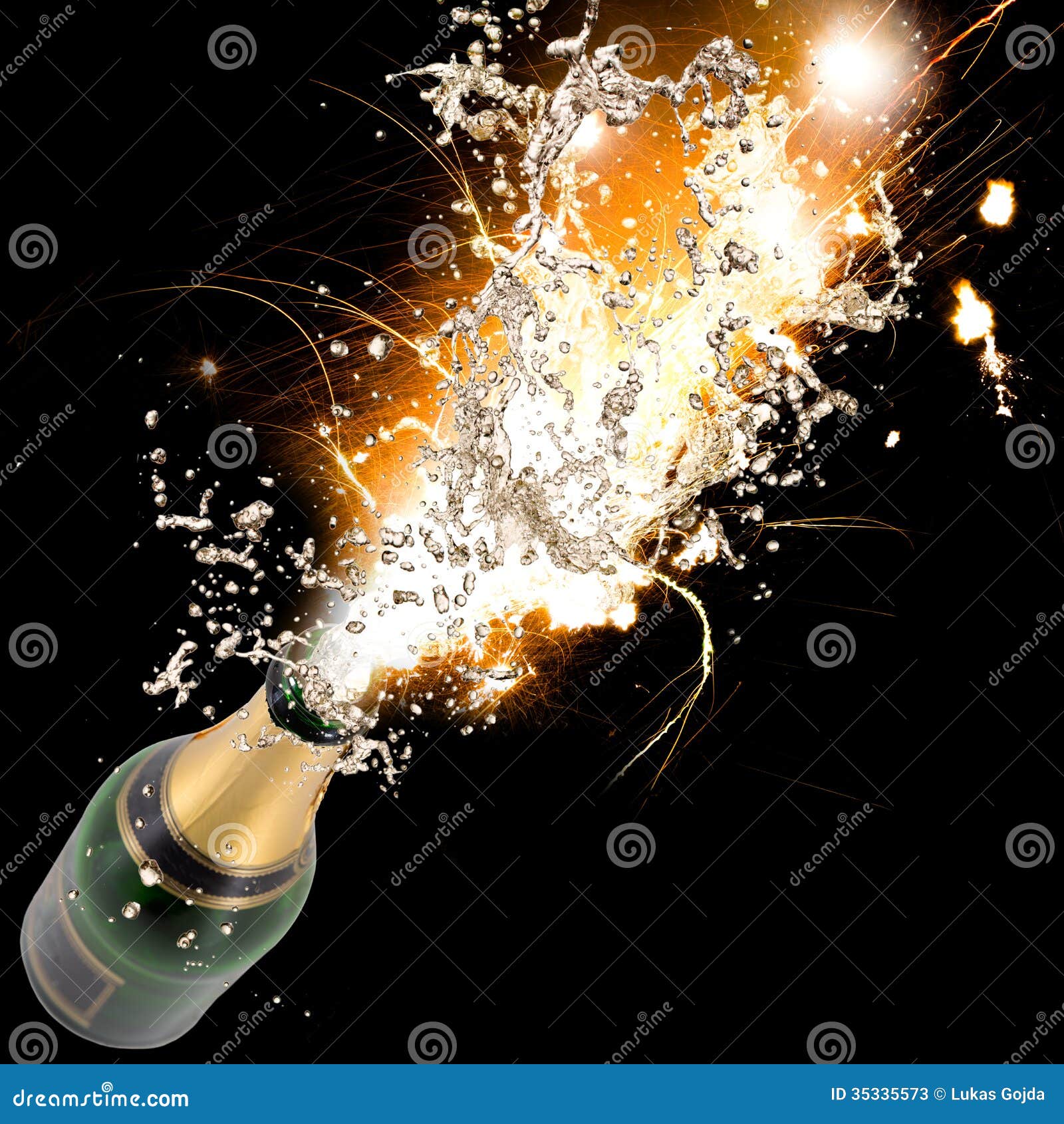 Champagne explosion stock image. Image of cork, explosion - 35335573