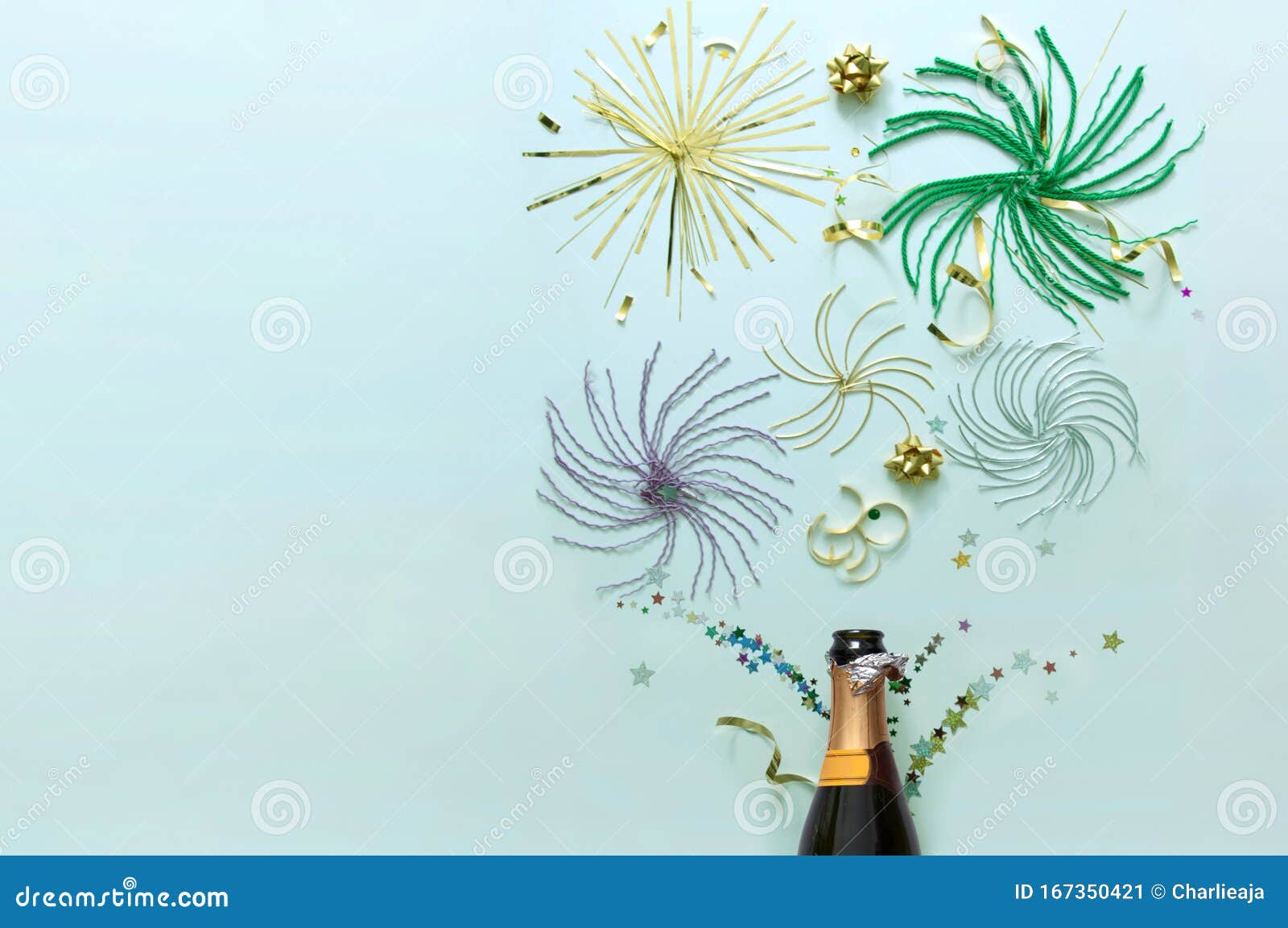 Champagne firework display stock image. Image of alcohol - 167350421