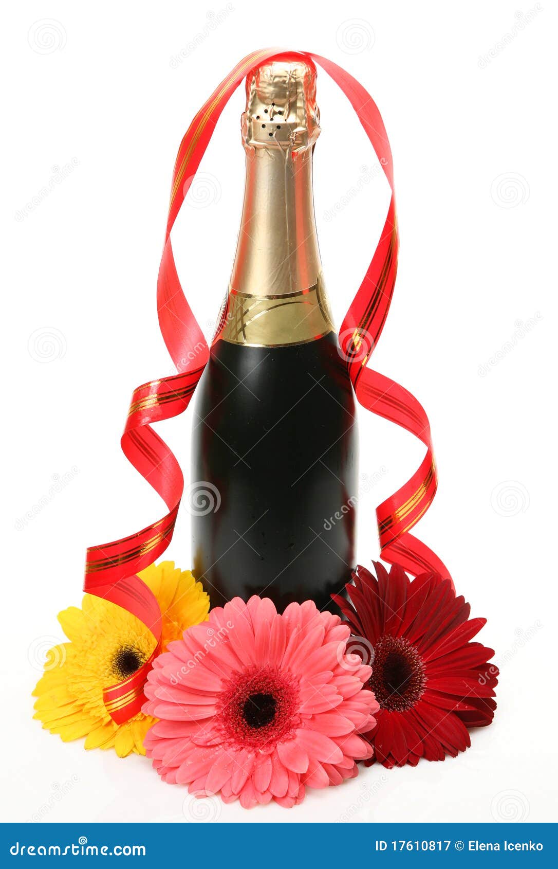 Champagne and flowers stock image. Image of white, champagne - 17610817