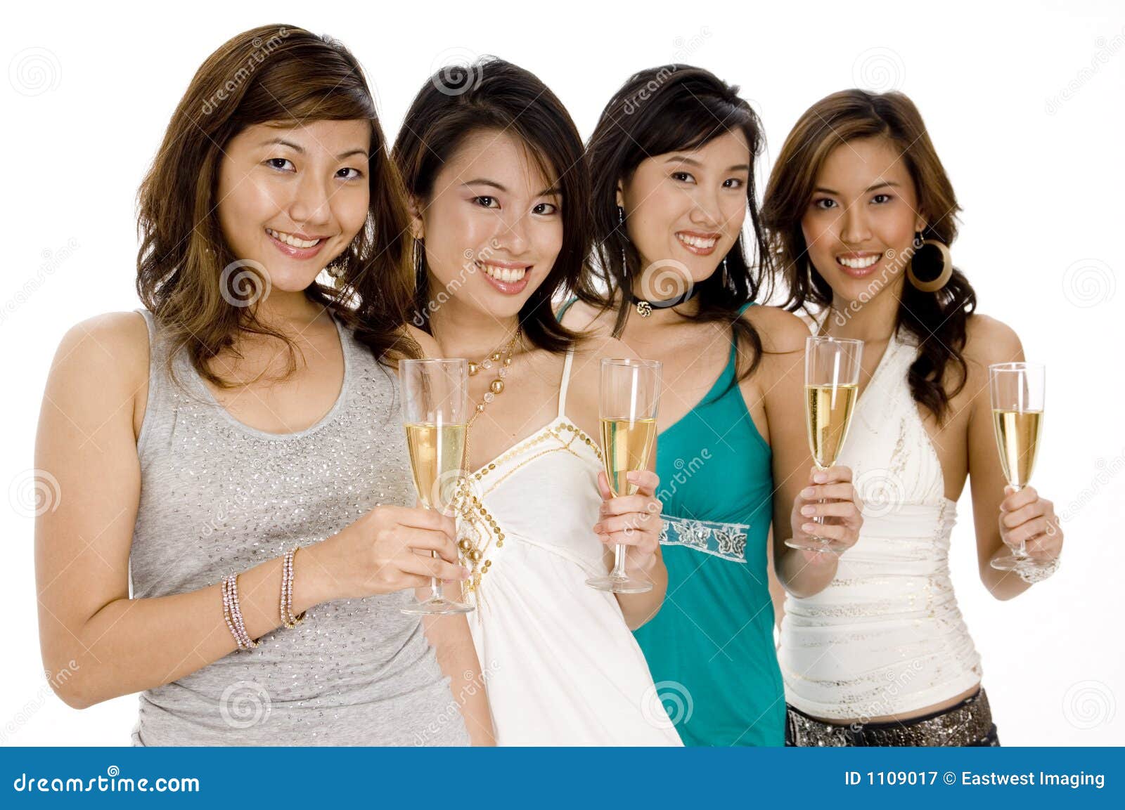 Champagne Girls stock image. Image of chinese, model, pretty - 1109017