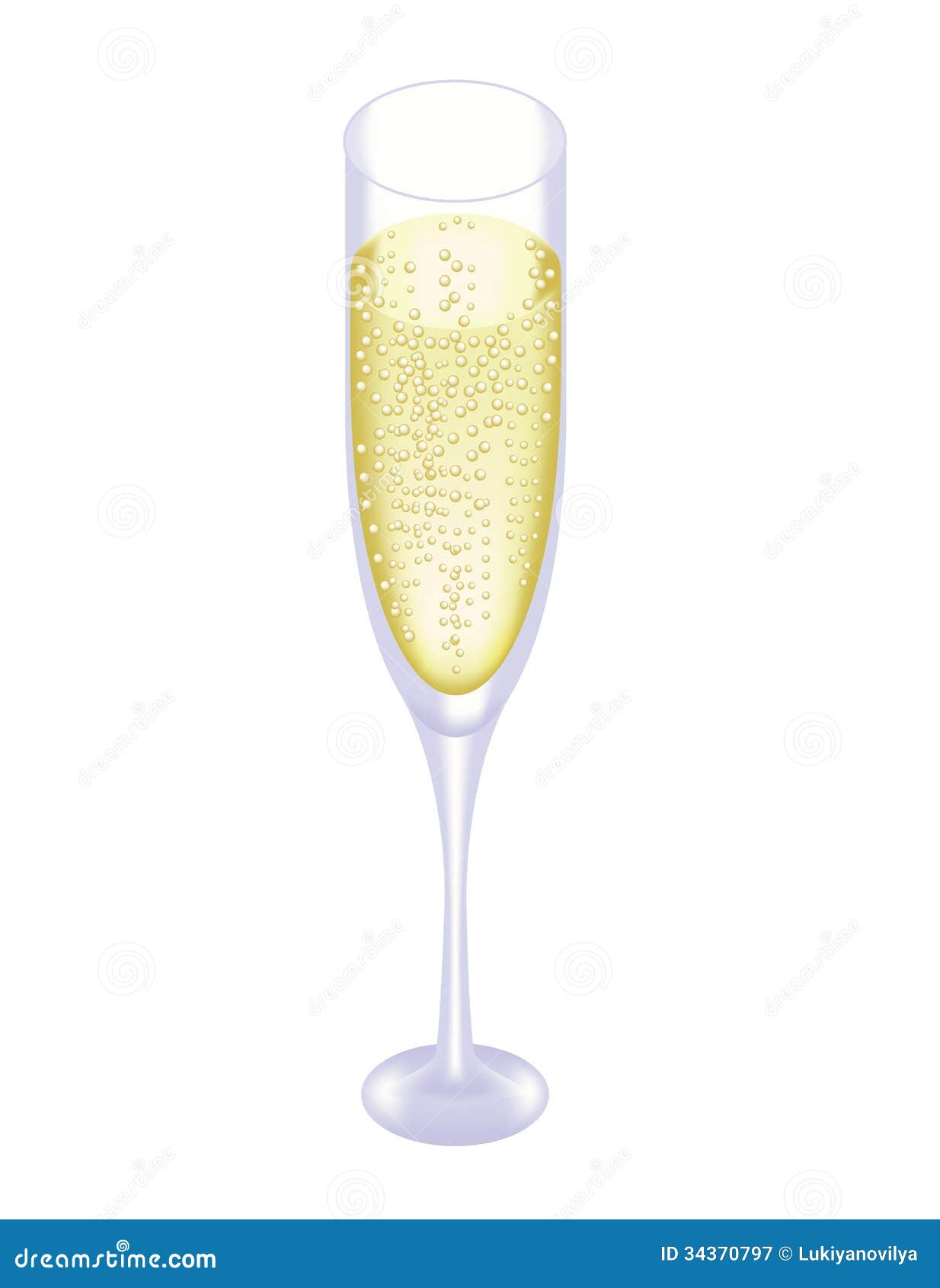 Champagne glass stock vector. Illustration of object - 34370797