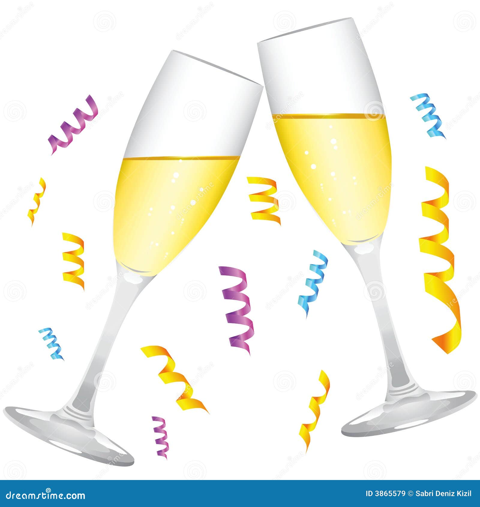 Champagne Glass Vector Royalty Free Stock Images - Image: 3865579