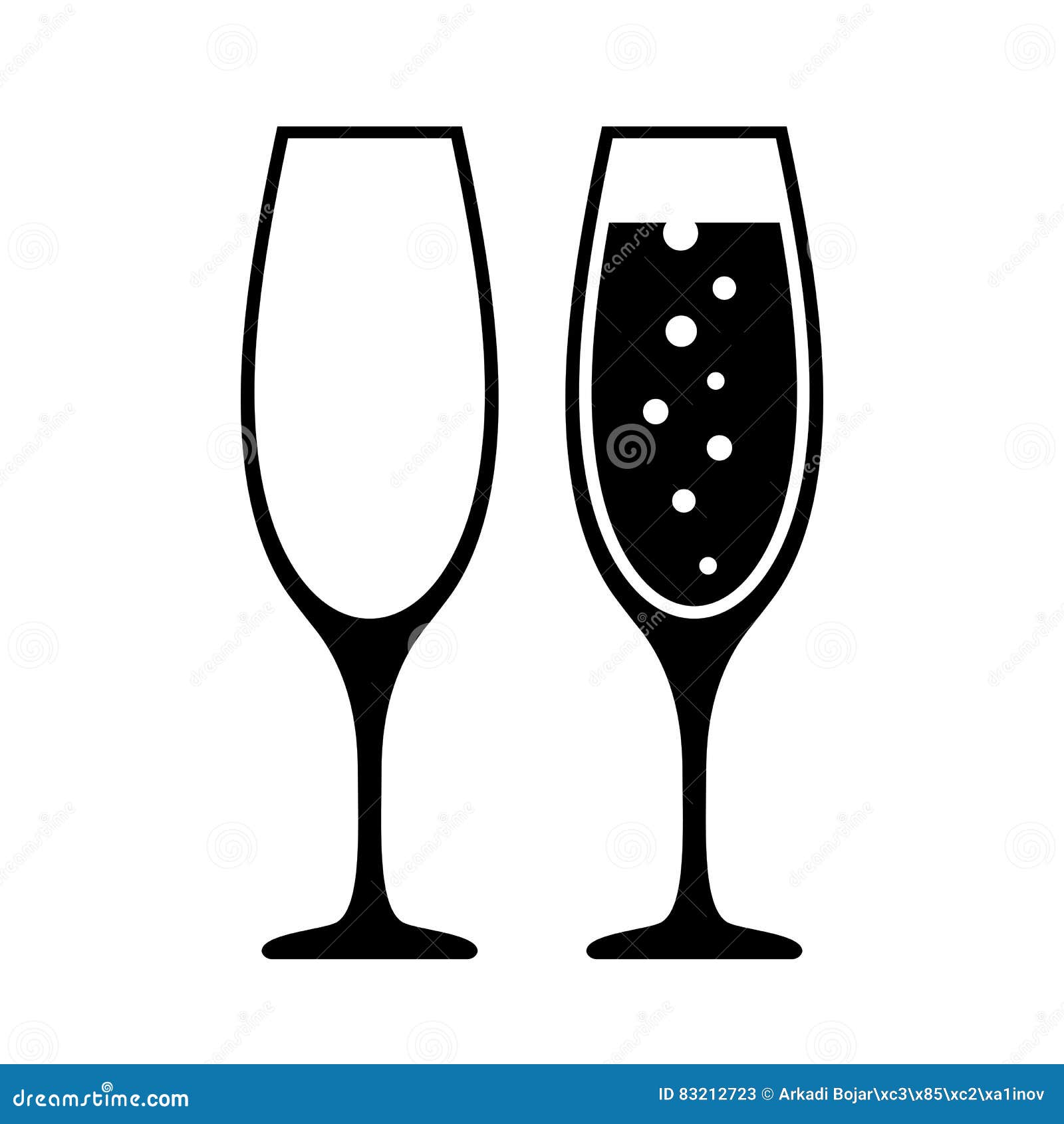 Champagne Glass Vector Icon Stock Vector - Illustration of celebrate ...