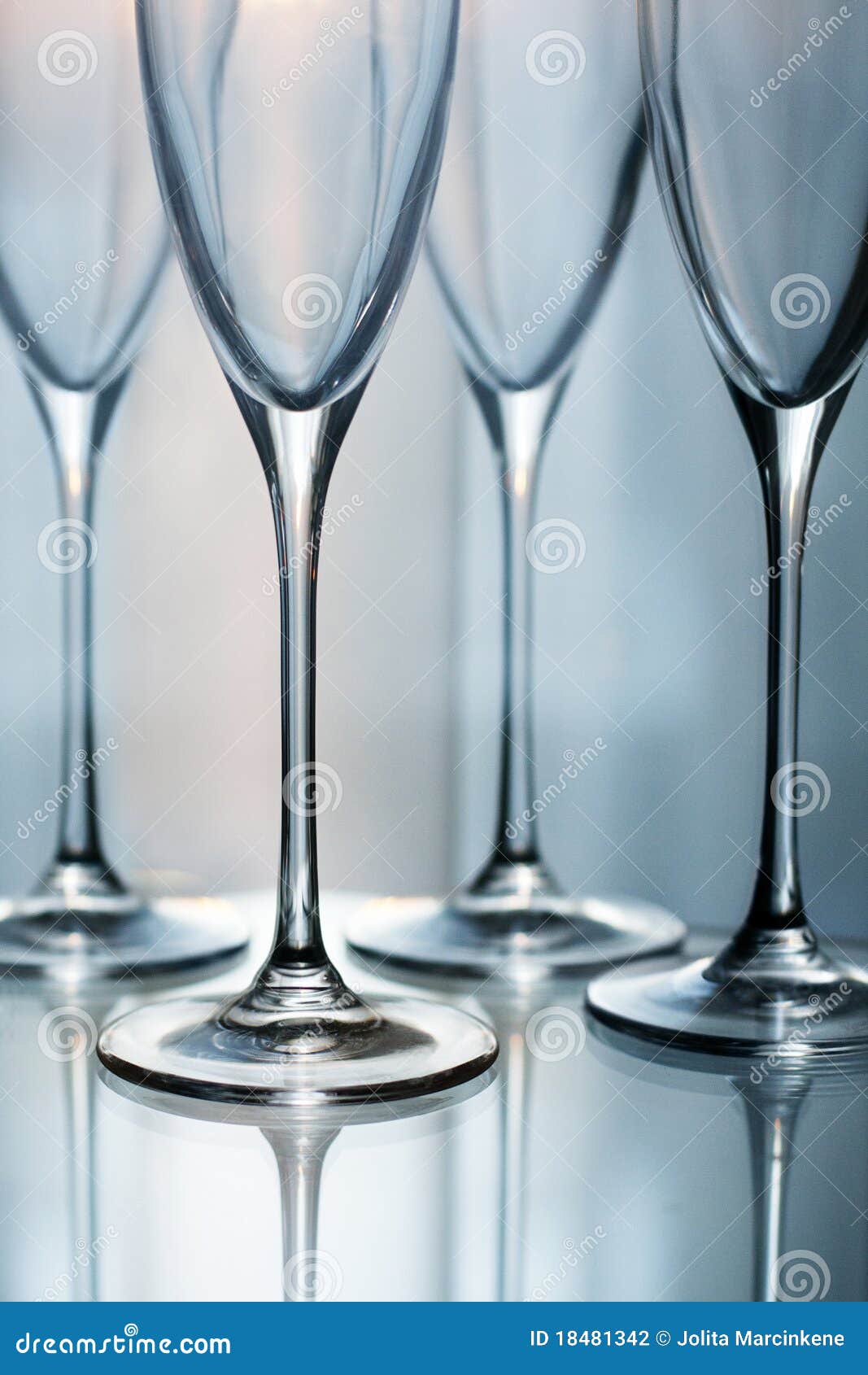 Empty Champagne Glass On White Background. Luxury Drinks Glass On White ...