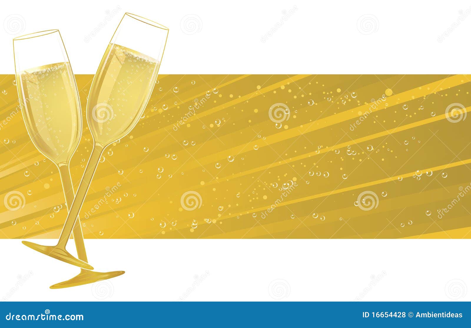 Champagne Glasses Bubble Banner Stock Illustrations – 298 Champagne ...