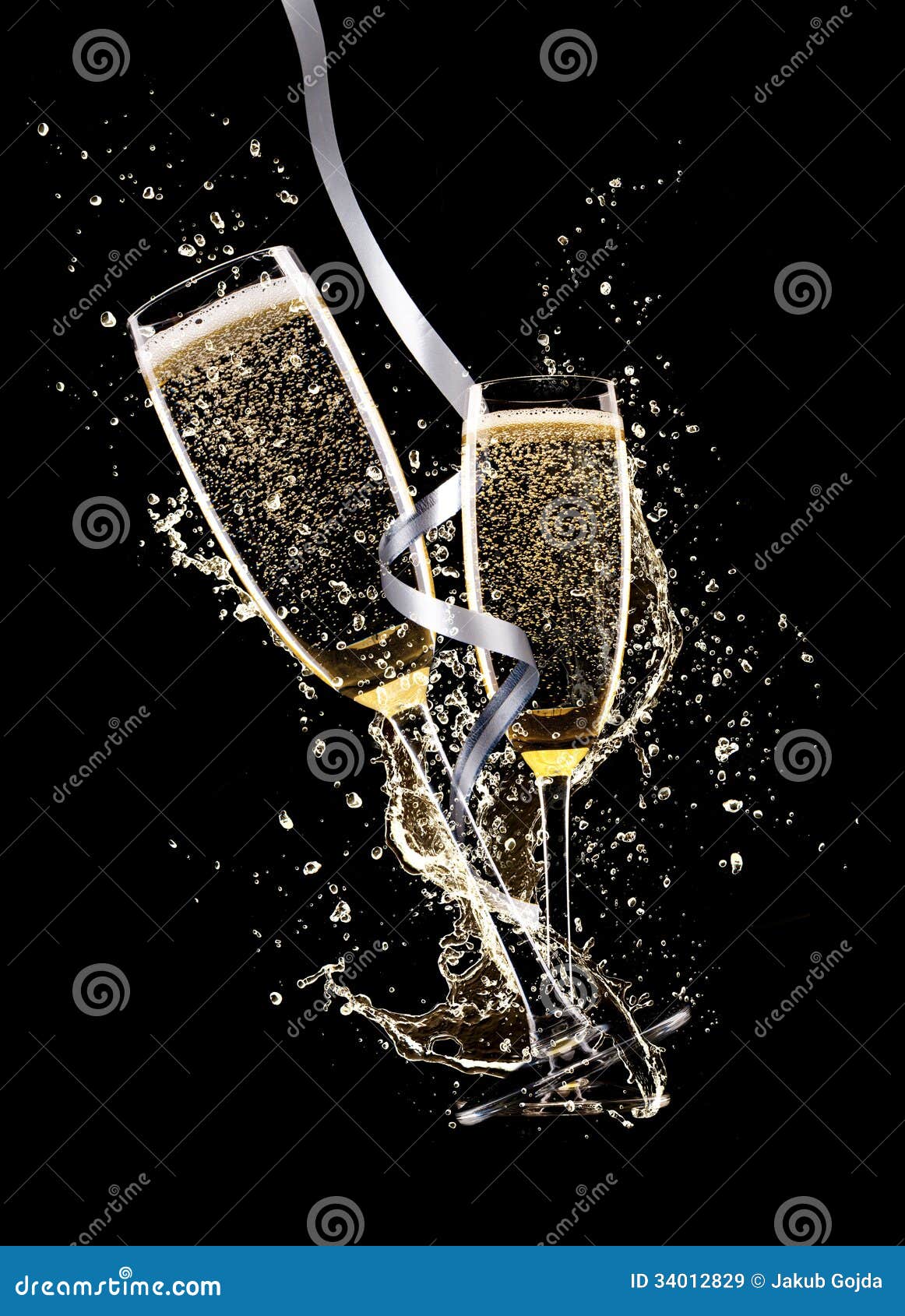 Champagne Stock Image Image Of Squirt Isolated Glass 34012829