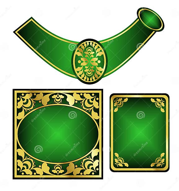 Champagne label set vector stock vector. Illustration of banner - 10073801