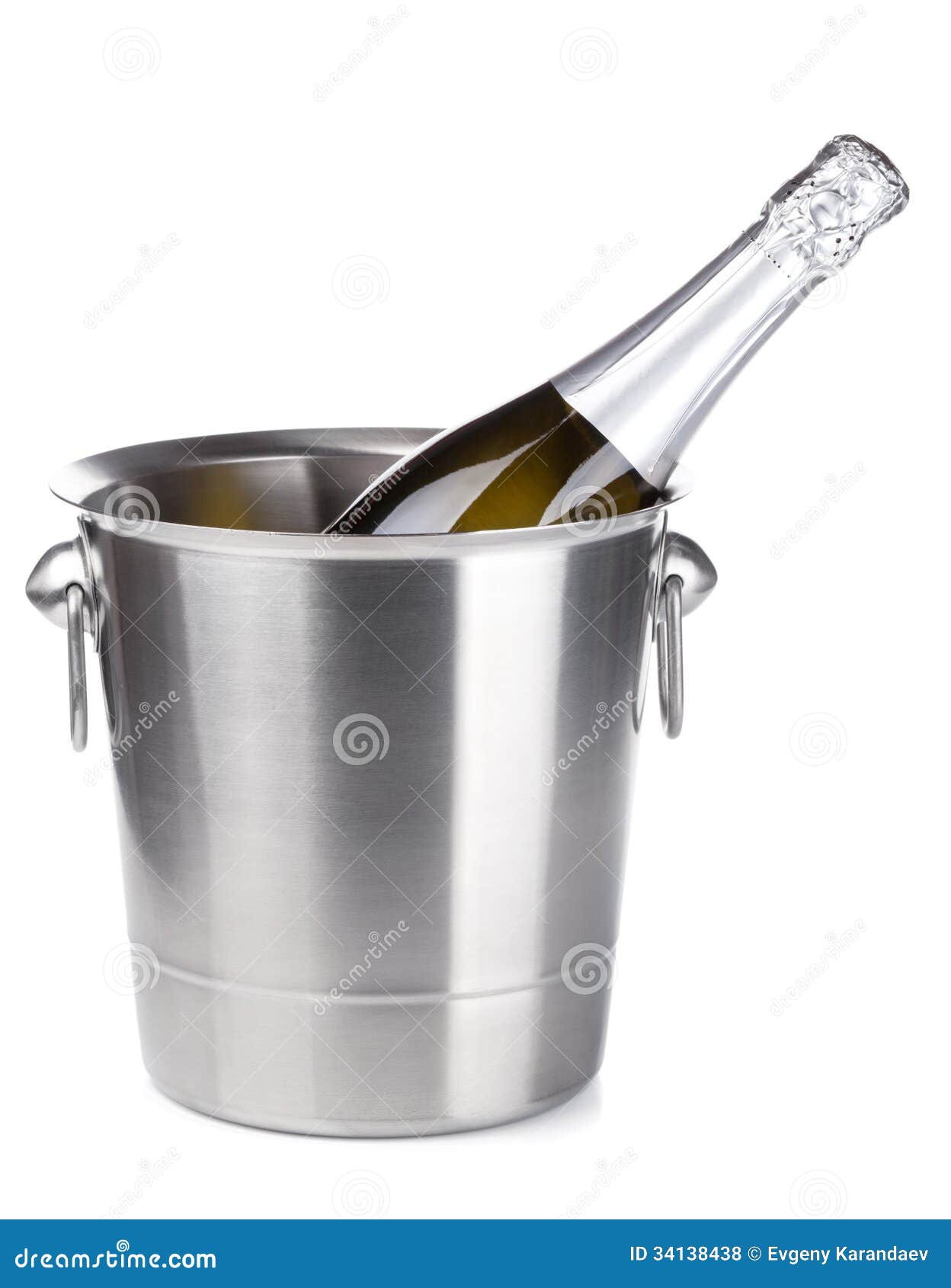 Champagne na cubeta foto de stock. Imagem de refrigerador - 34138438