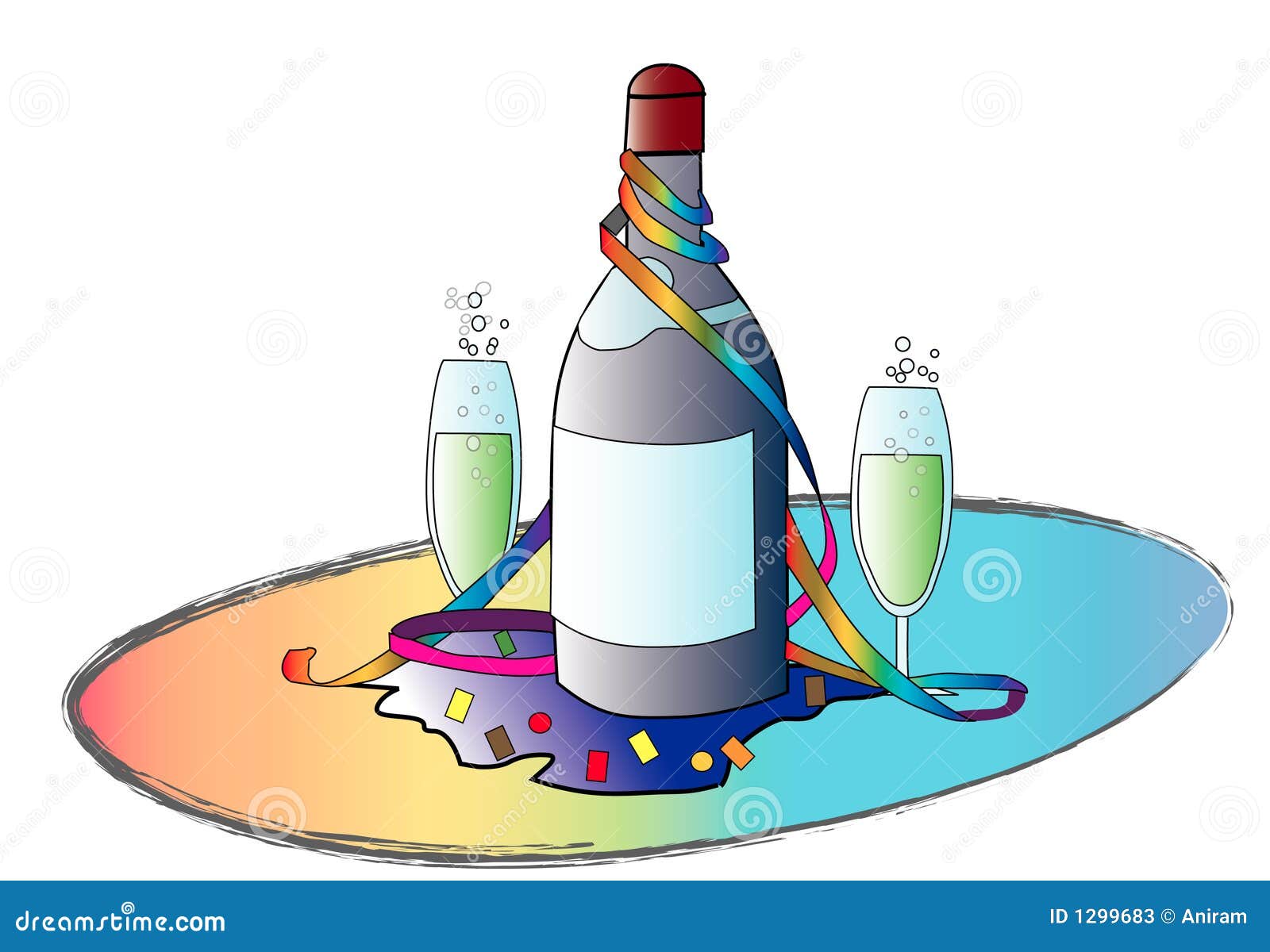Champagne Party! stock vector. Illustration of glassware - 1299683