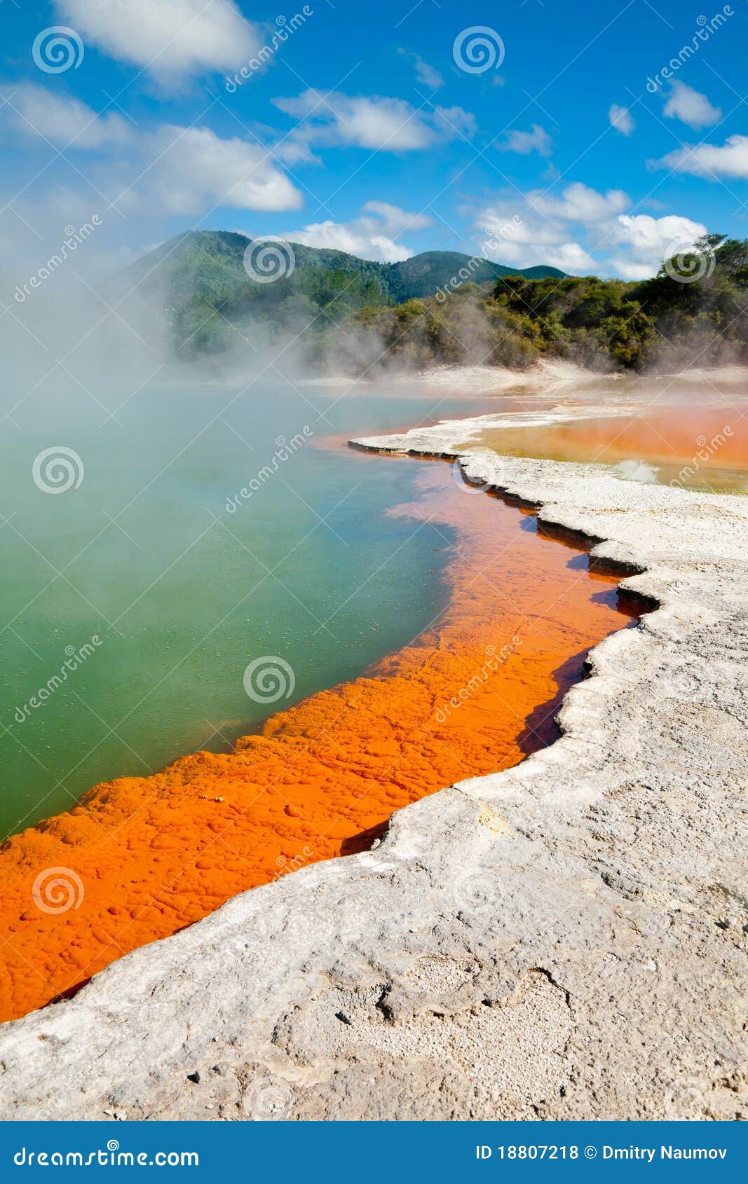 Champagne Pool stock photo. Image of geothermal, orange - 18807218