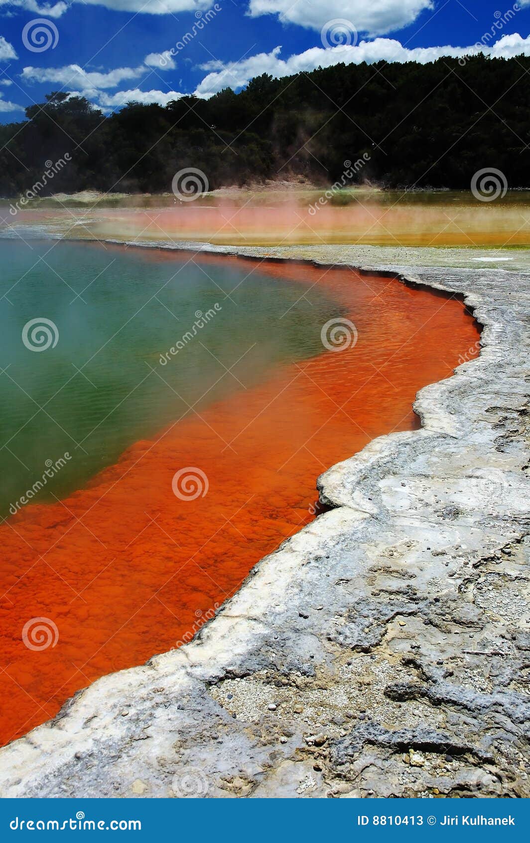 Champagne Pool In Wai-o-tapu An Active Geothermal Area, New Zealand ...