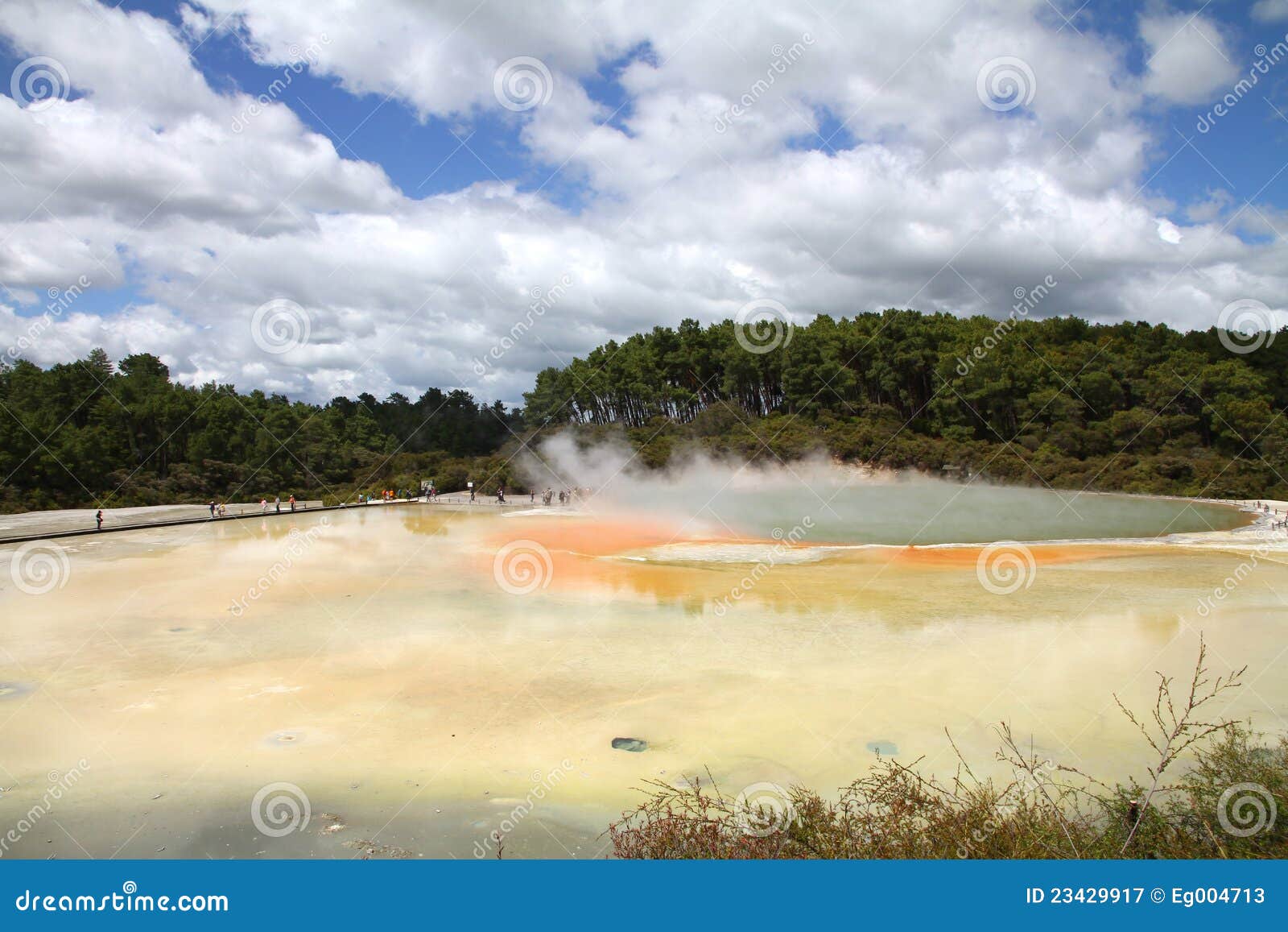 The Champagne Pool, Wai-O-Tapu Stock Image - Image of nature, north ...