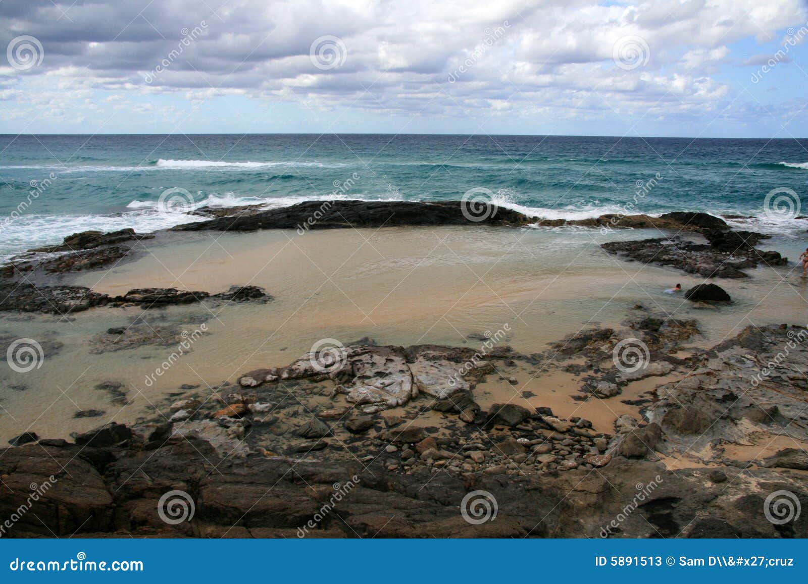 Champagne Pools - Fraser Island Stock Image - Image of unesco, tropical ...