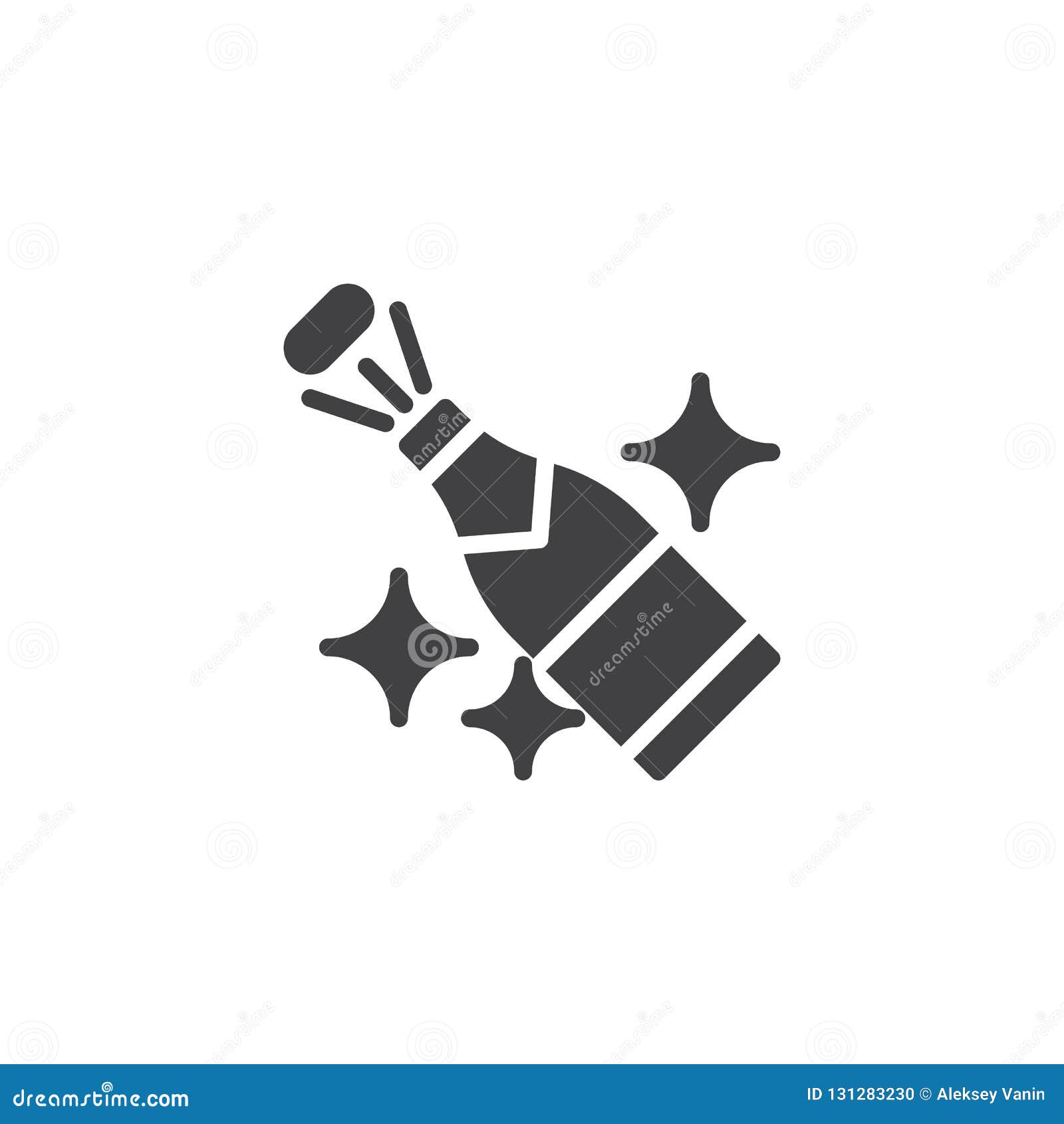 Champagne Popping Vector Icon Stock Vector - Illustration of logo ...