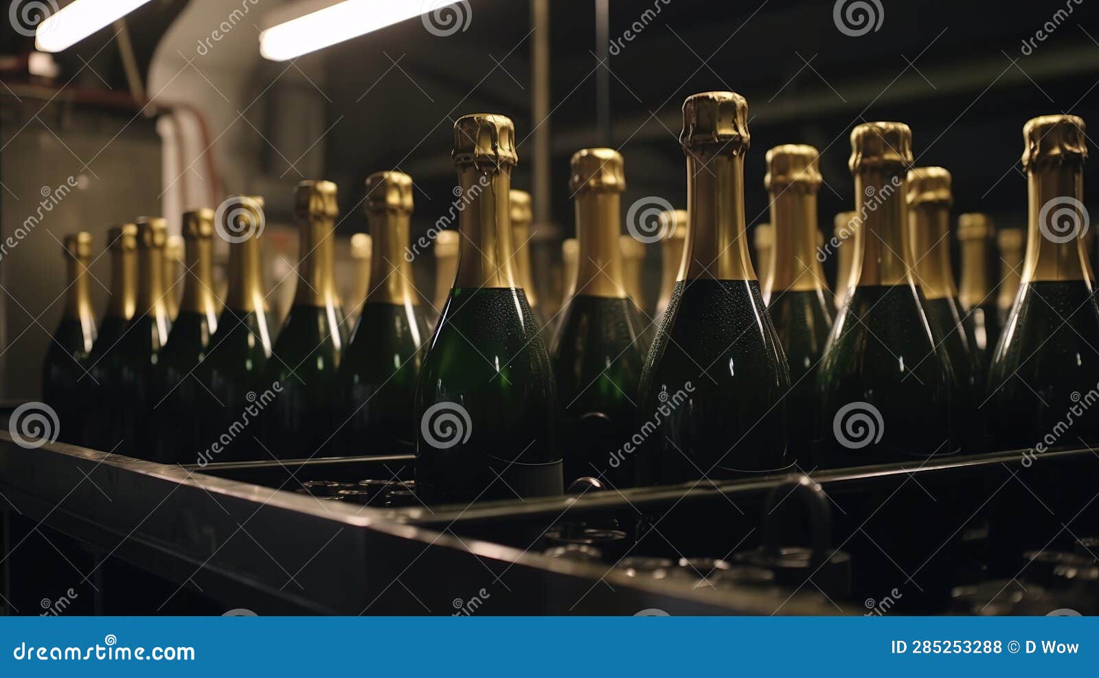 Champagne Production at the Factory. Stock Photo - Image of ...