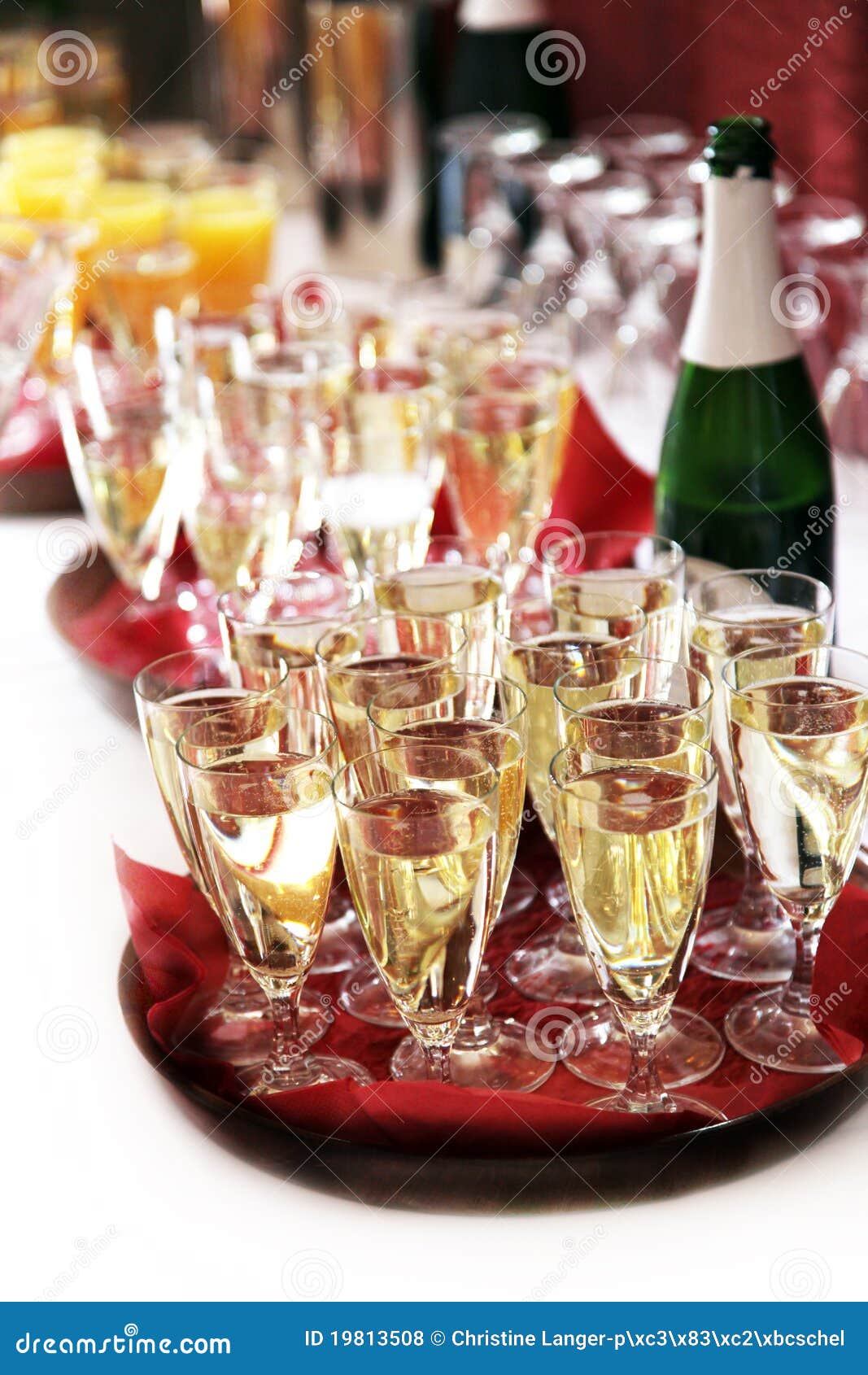 Champagne Reception with Champagne Stock Photo - Image of wedding ...