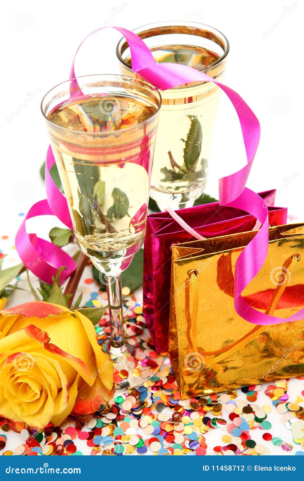 Champagne and roses stock photo. Image of drink, pleasure - 11458712