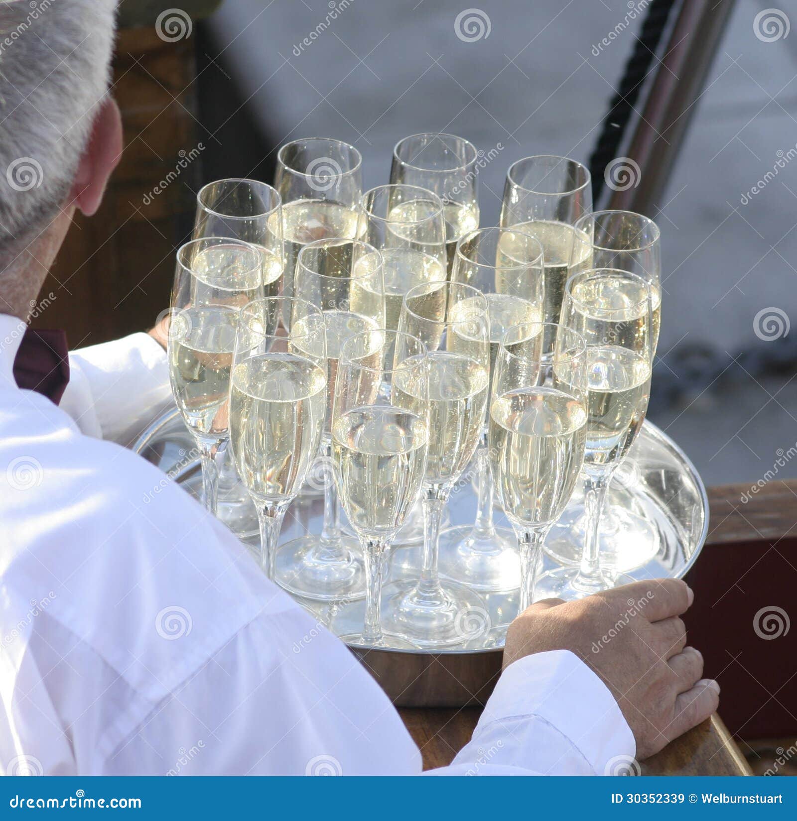 Champagne tray stock image. Image of service, wine, bubbly - 30352339