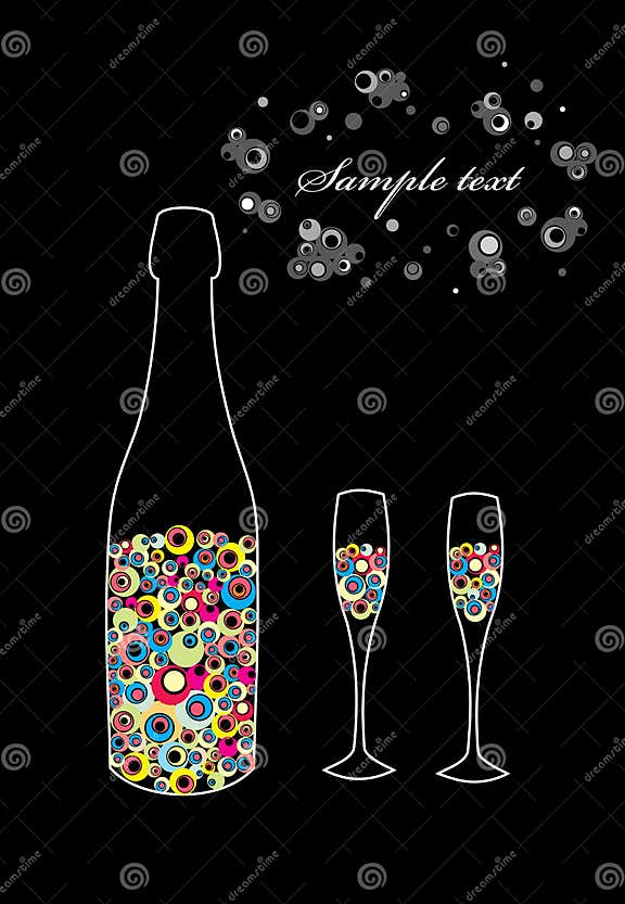 Champaign.Vector. stock vector. Illustration of fresh - 6528885