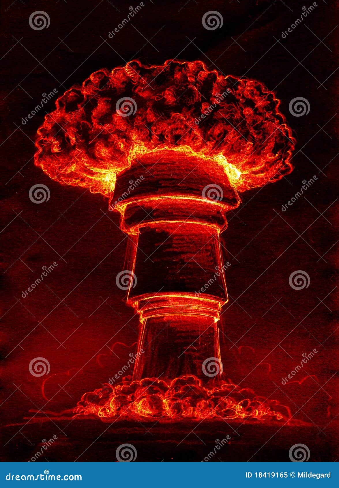 Champignon Atomique Atomique Illustration Stock - Illustration du ...