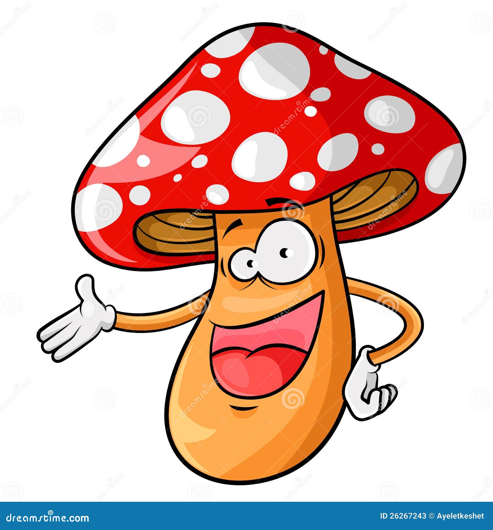 Champignon De Couche De Dessin Animé Illustration de Vecteur ...