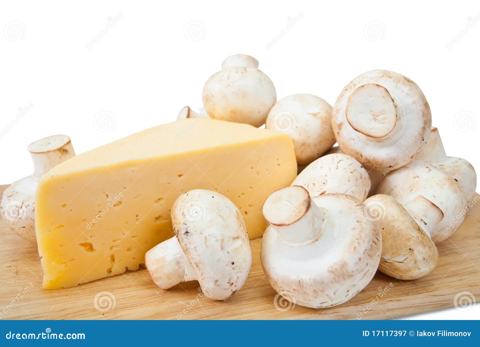 Champignon Mushroom with Cheese Stock Image - Image of stool, health ...