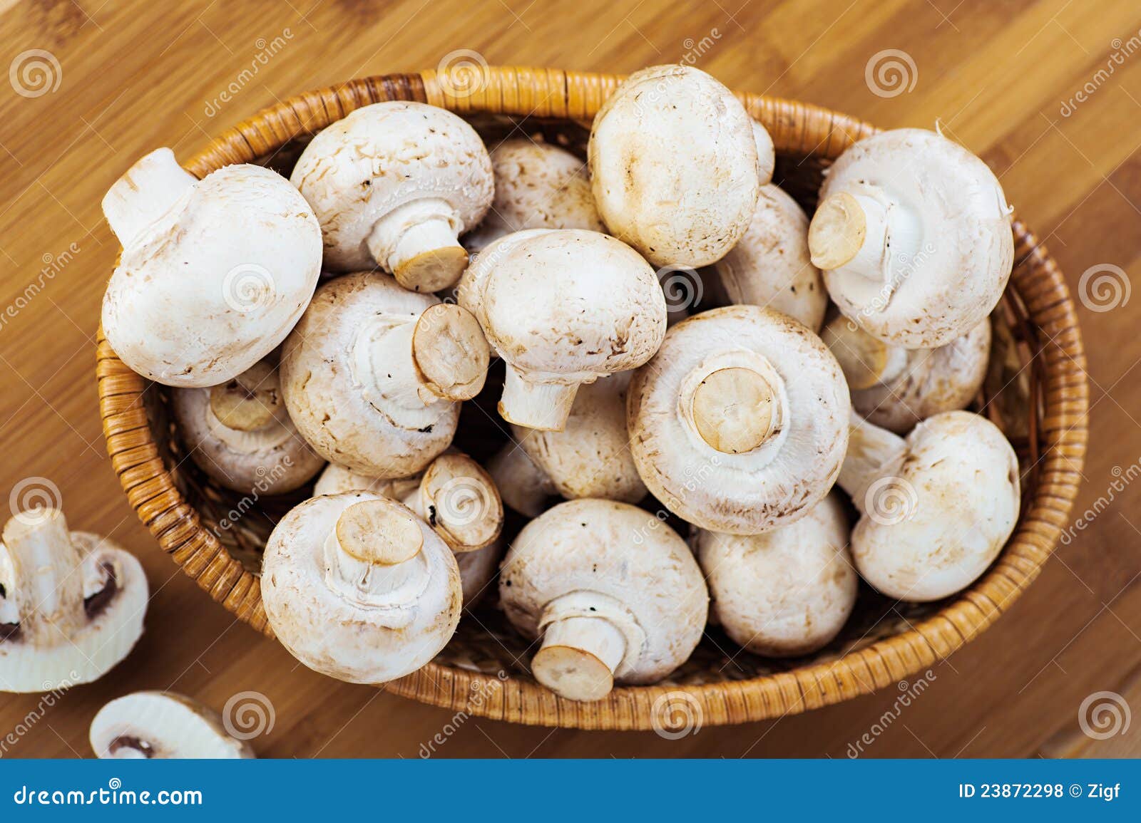 Champignon mushrooms stock photo. Image of board, ingredient - 23872298
