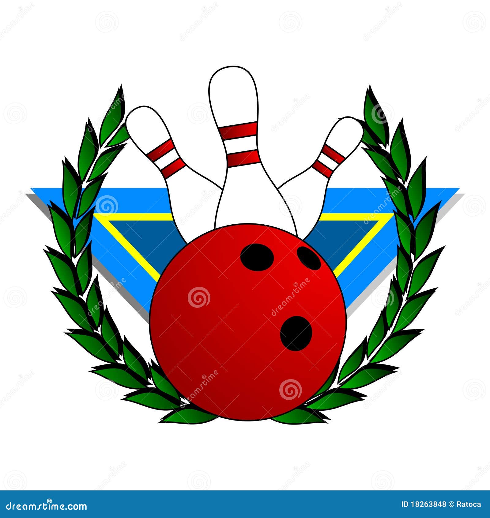 Champion bowling stock vector. Illustration of ball, play - 18263848