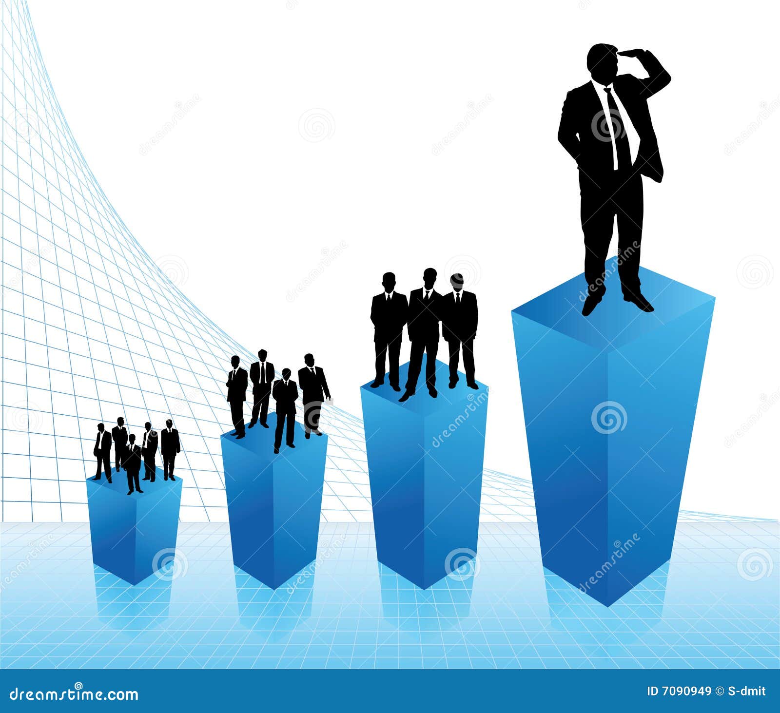 Champion in business stock vector. Illustration of businessman - 7090949