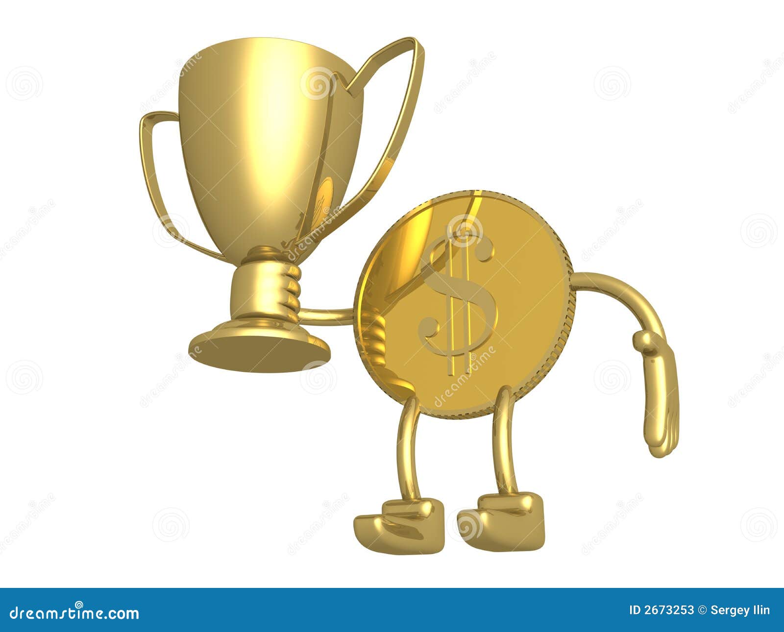 Champion cup in hands stock illustration. Illustration of aspirations ...