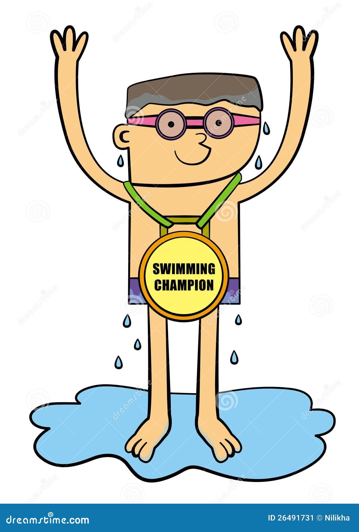 Champion de natation illustration stock. Illustration du gagnant - 26491731